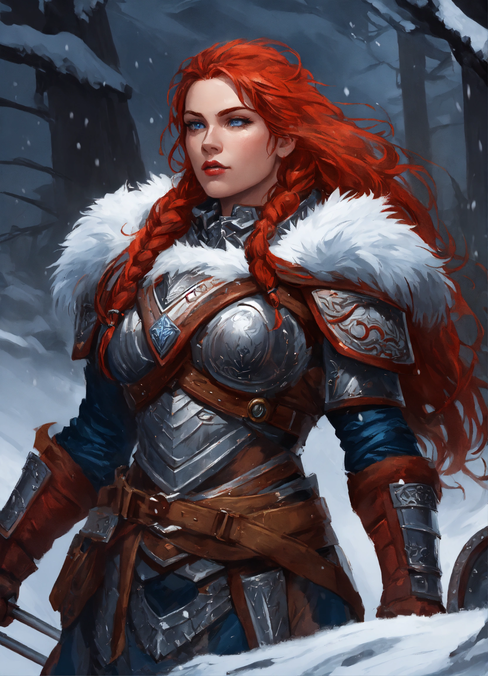 Lexica - A strong rugged woman in intricate armor, highly detailed ...