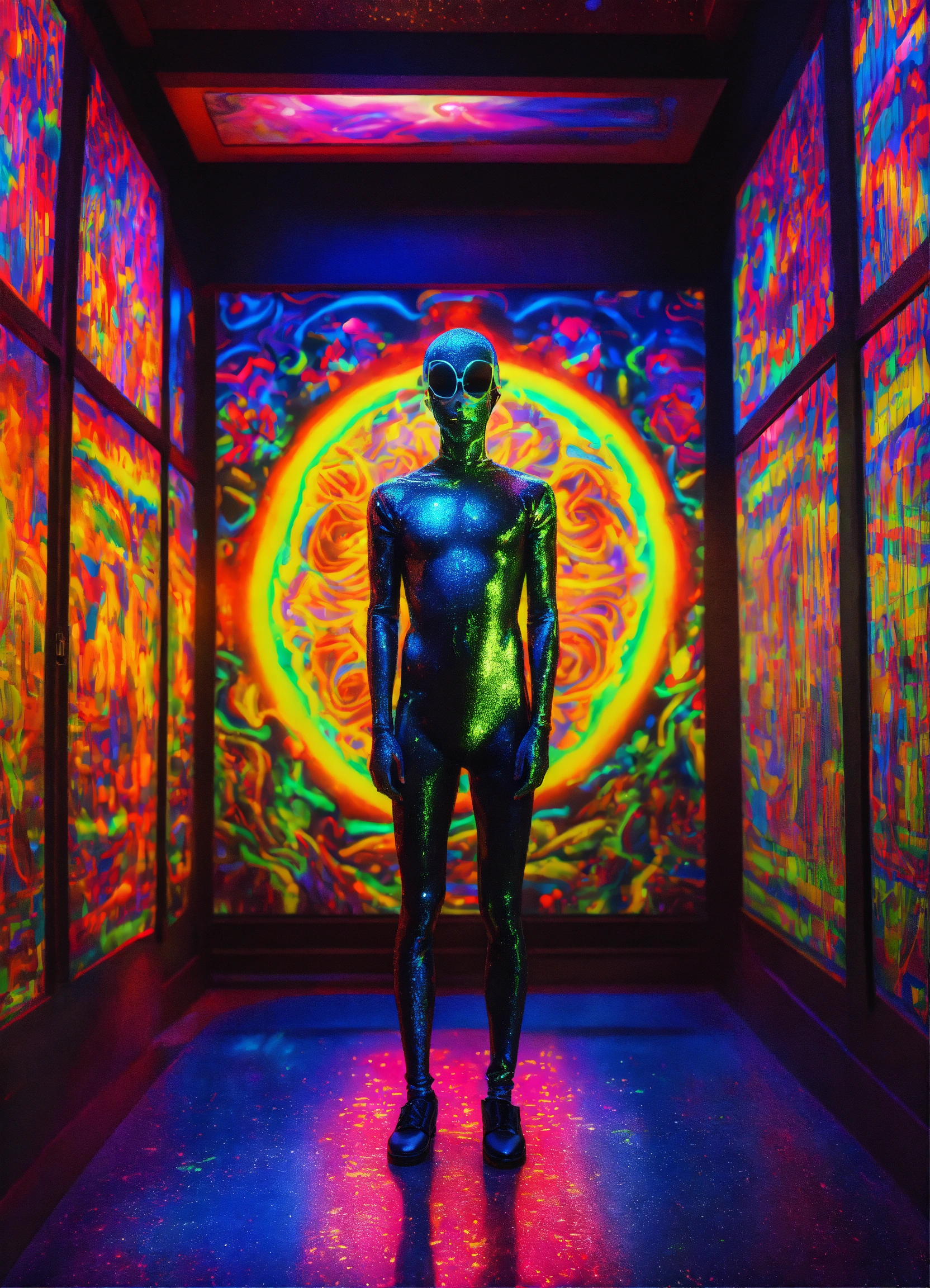 Lexica - Photorealistic 3D portrait of Ai God DMT psytrance slender man ...