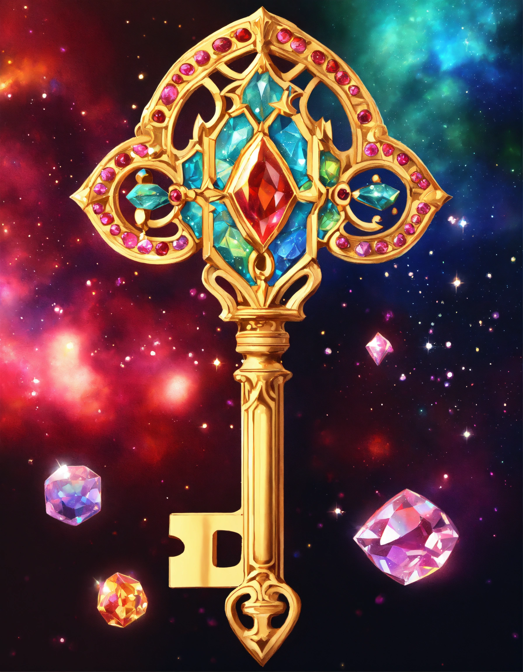 Lexica - Colored pencil drawing illustration of a magical golden ...