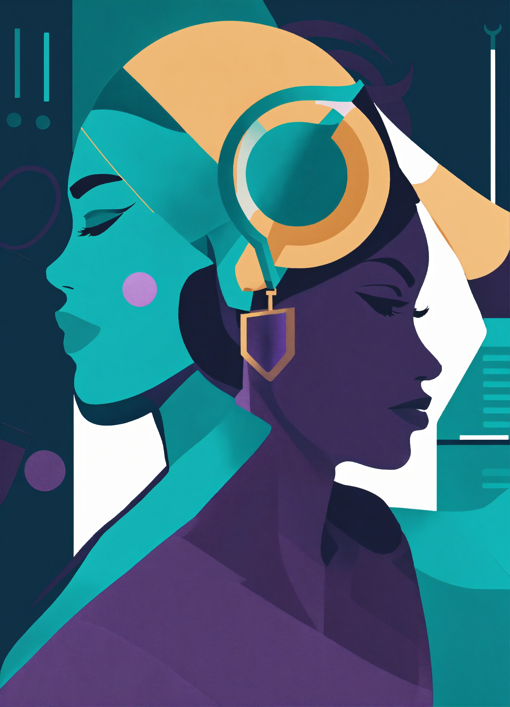 Lexica - Vector icon that represents a woman of color Embracing her ...