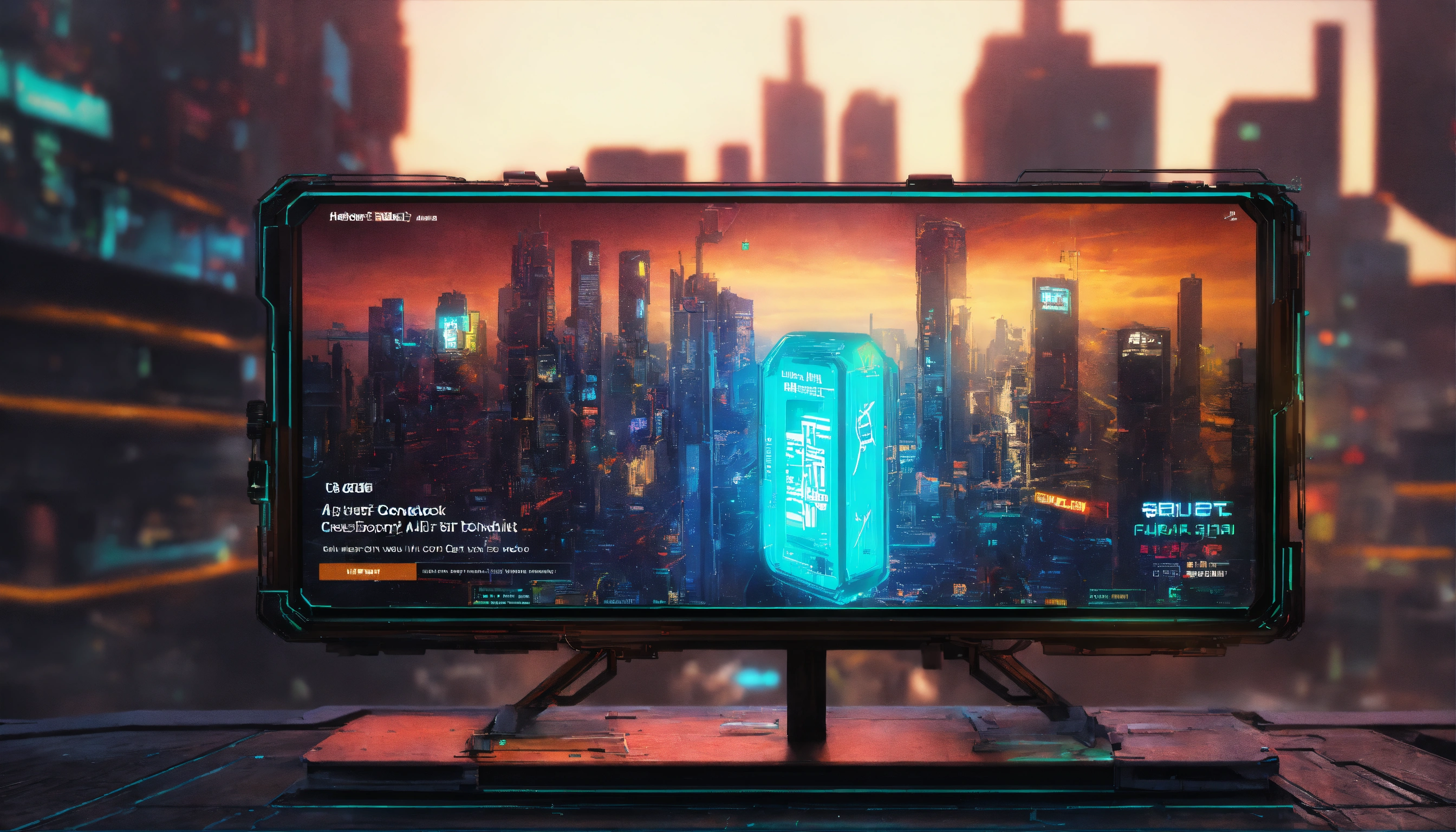 Lexica - Flying ads widget, cyberpunk style, ultra detailed, 4k