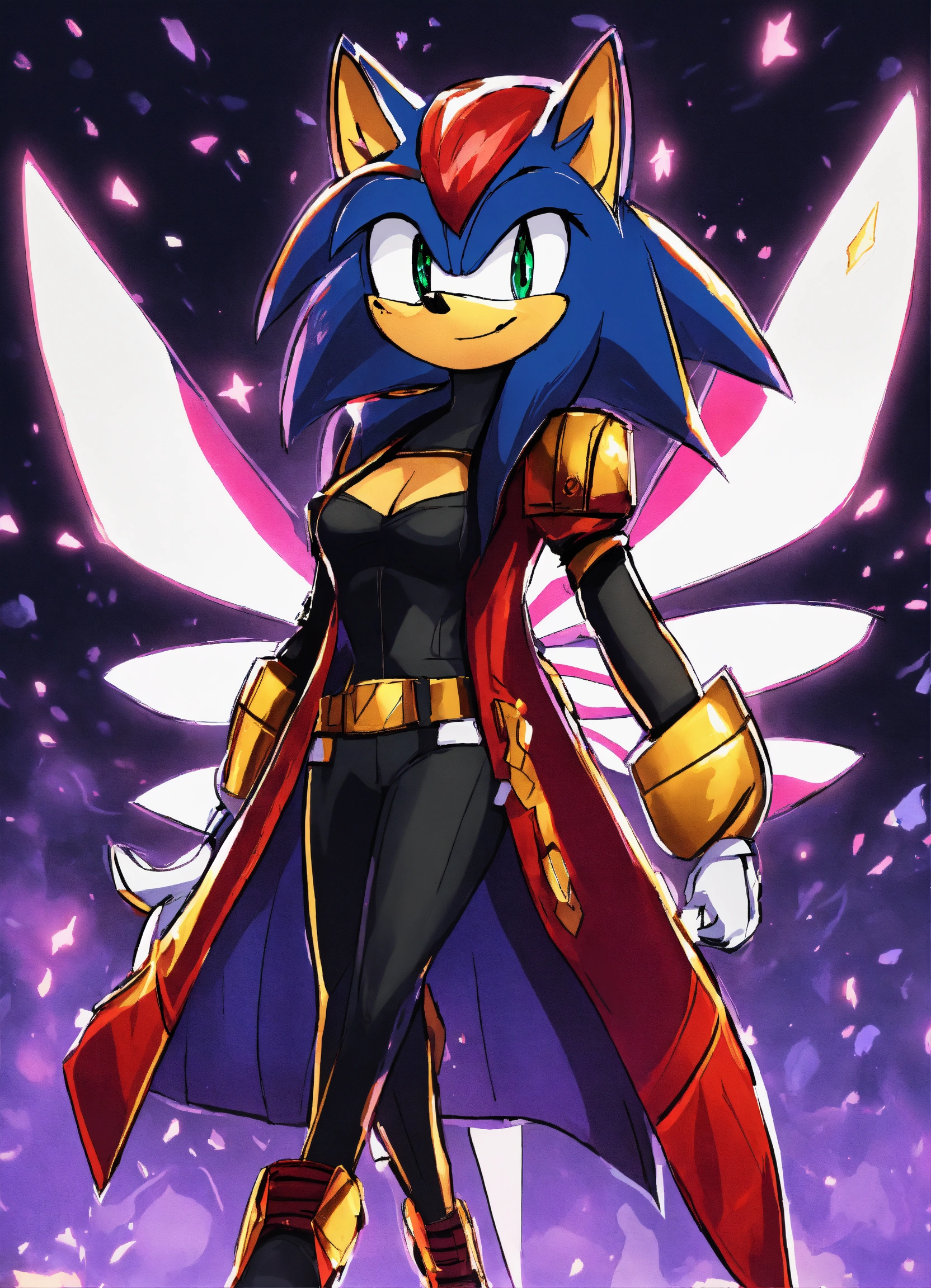 Lexica - Cartoon style art, ink, Sonic Siren superpowers are sonic ...