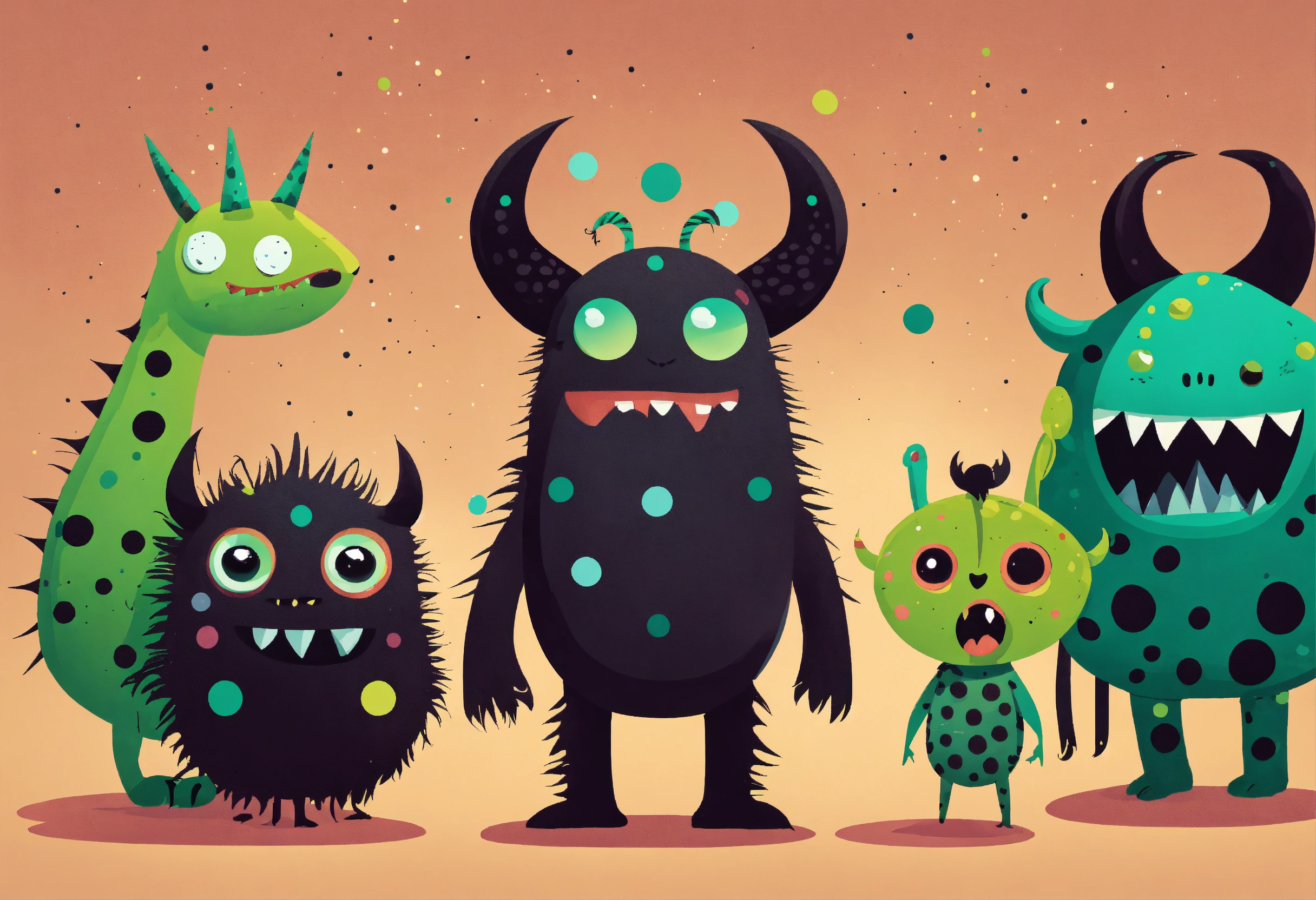 Lexica - Illustration in flat design style of a diverse family of ...