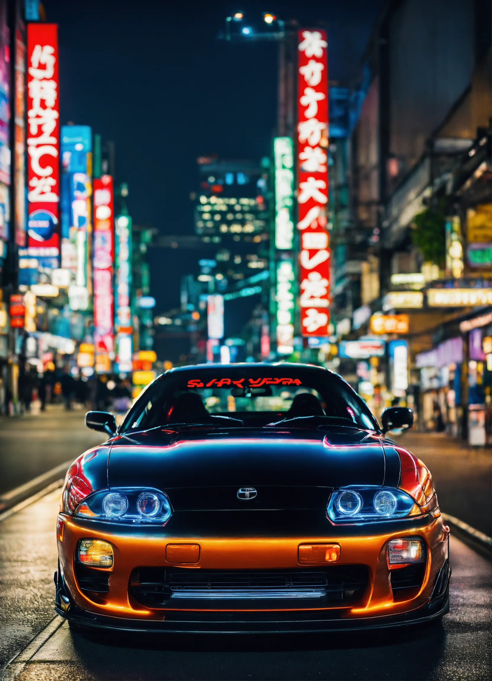 Lexica - Toyota Supra mk4, Osaka, night city, neon, neon light, pro ...