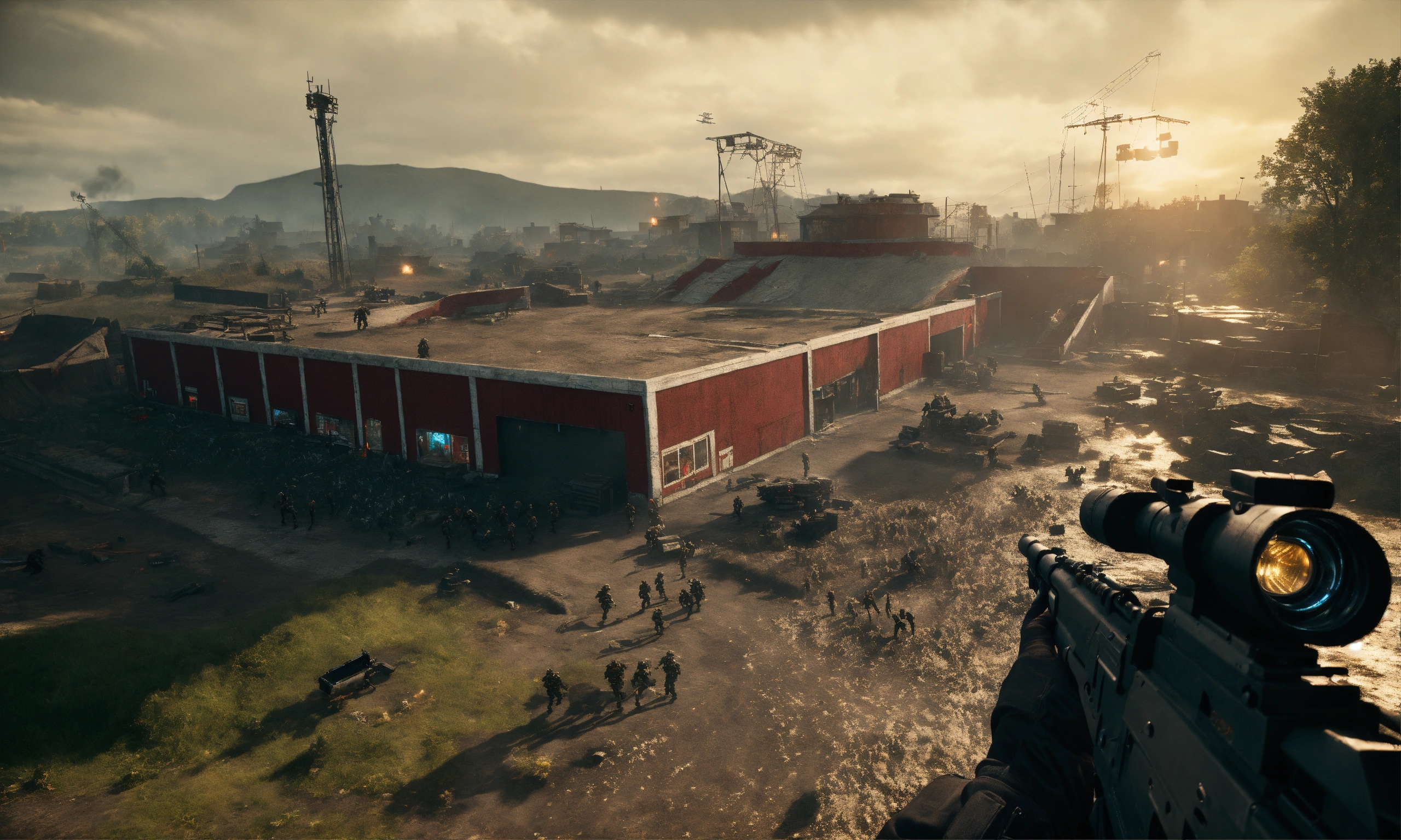 Lexica - Zombie hoard, call of duty warzone verdansk outside, a light ...