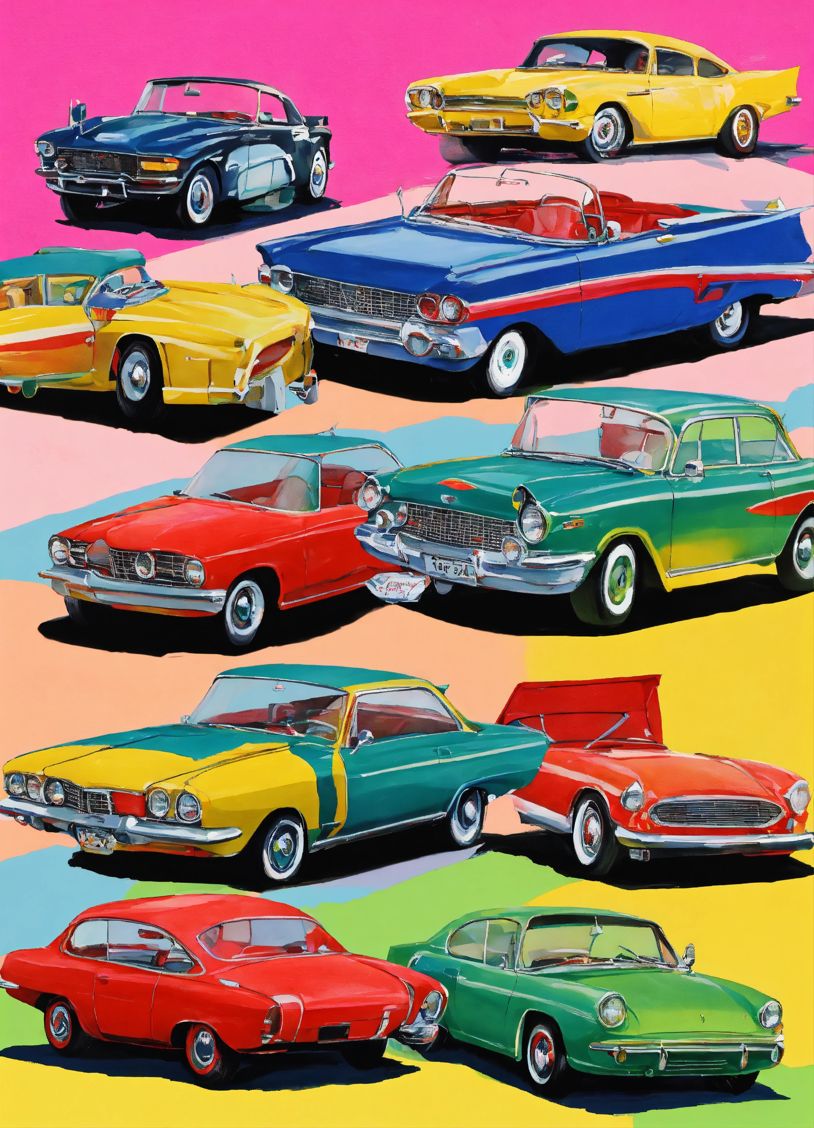 Lexica - Create me 20 different cars to paint by hand