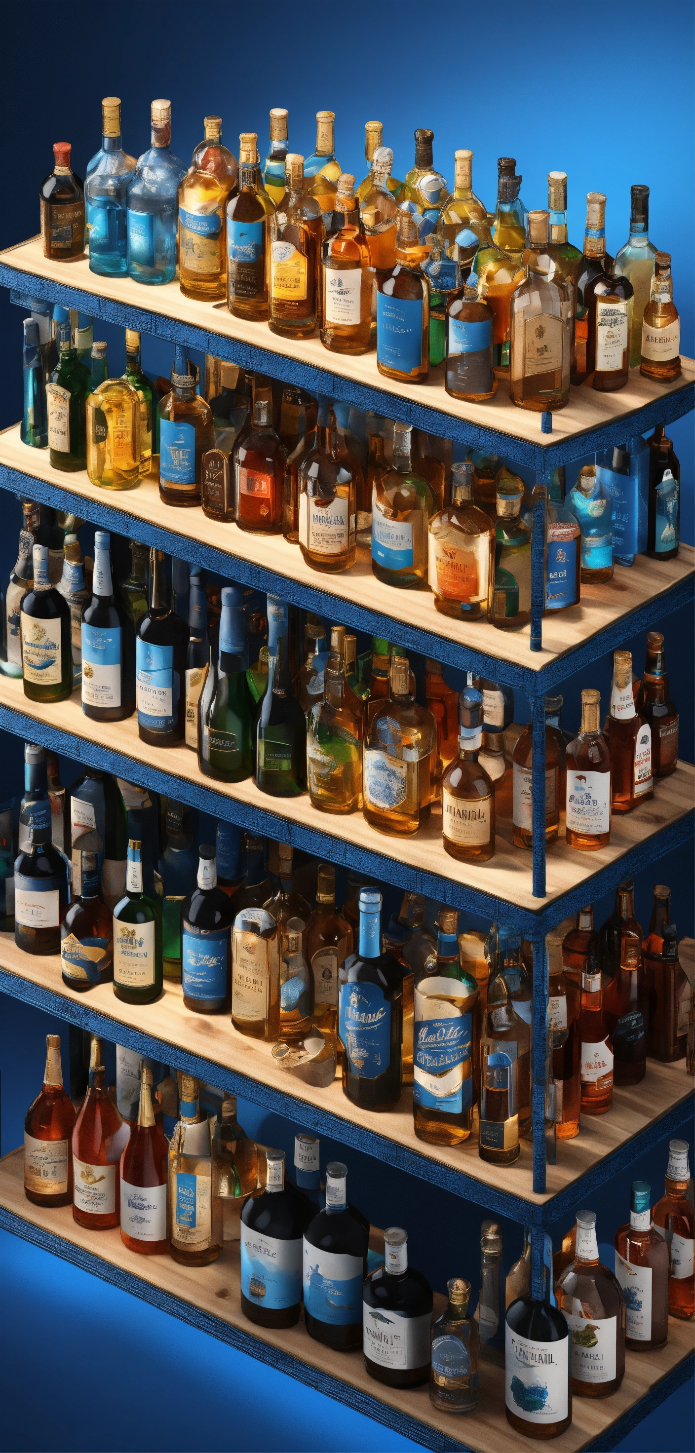 Lexica - BLUE theme Photorealistic Minimal products displayed but ...