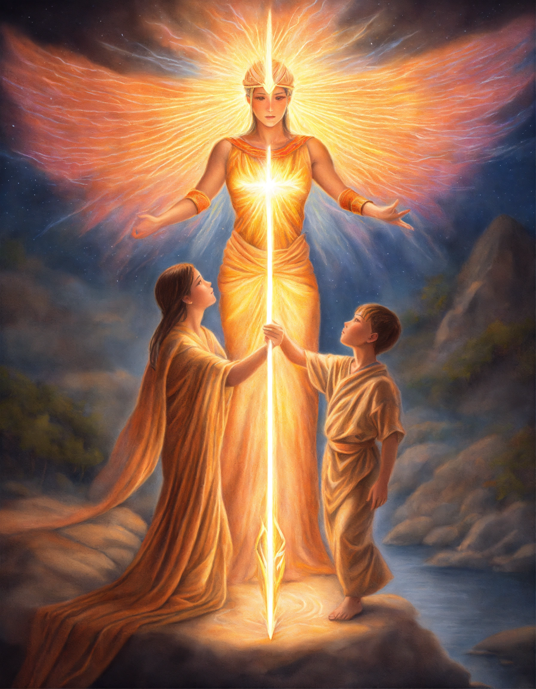 Lexica - Realistic colored pencil illustration of An enlightened spirit ...