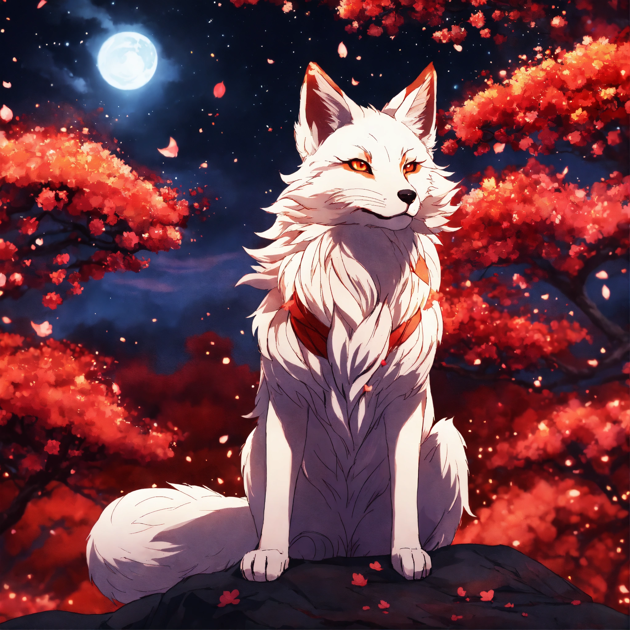 Lexica - Evil looking kitsune fox with flames coming out of it ...