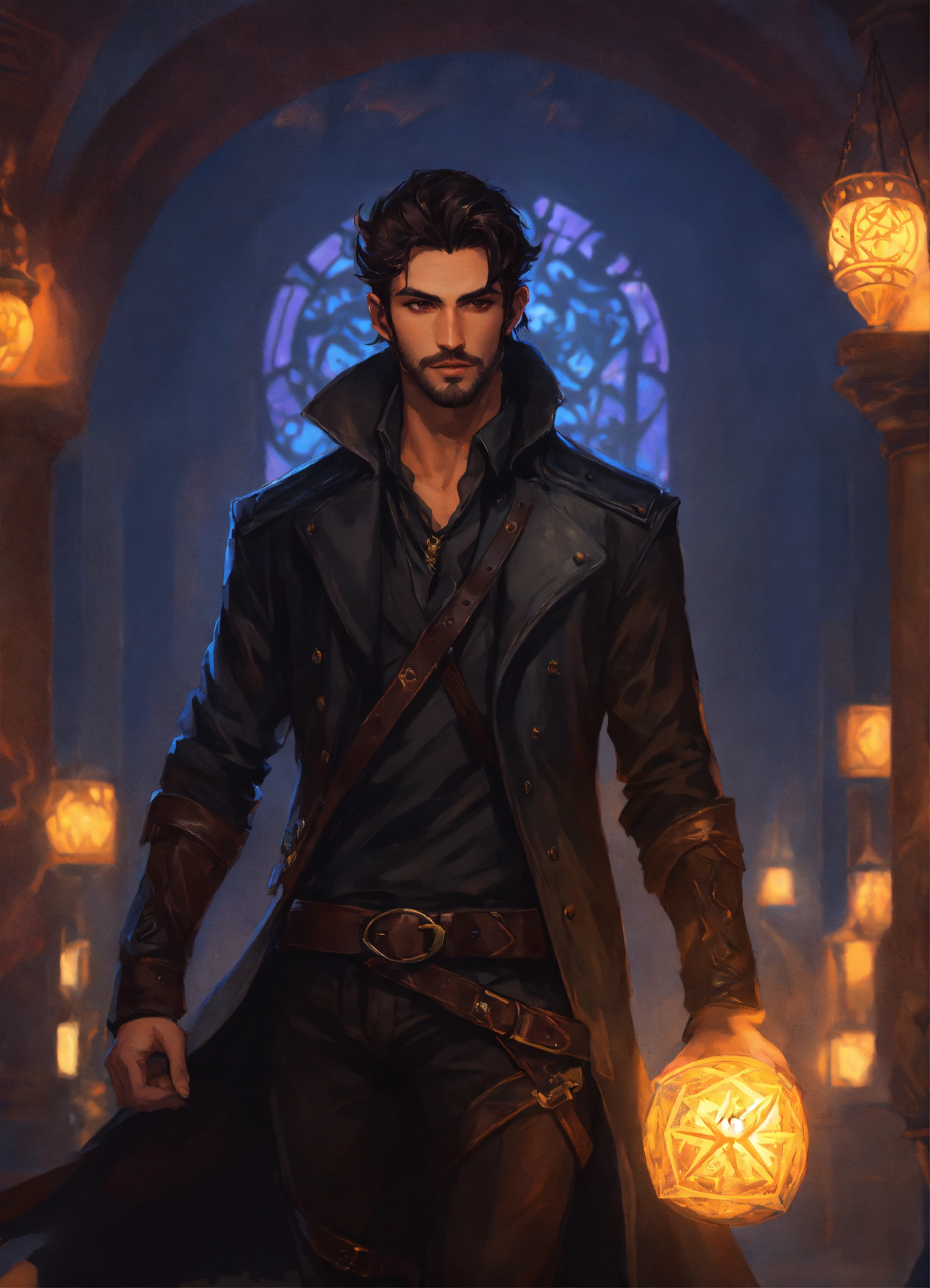 Lexica - A handsome rogue with dark magic and medium length dark hair ...