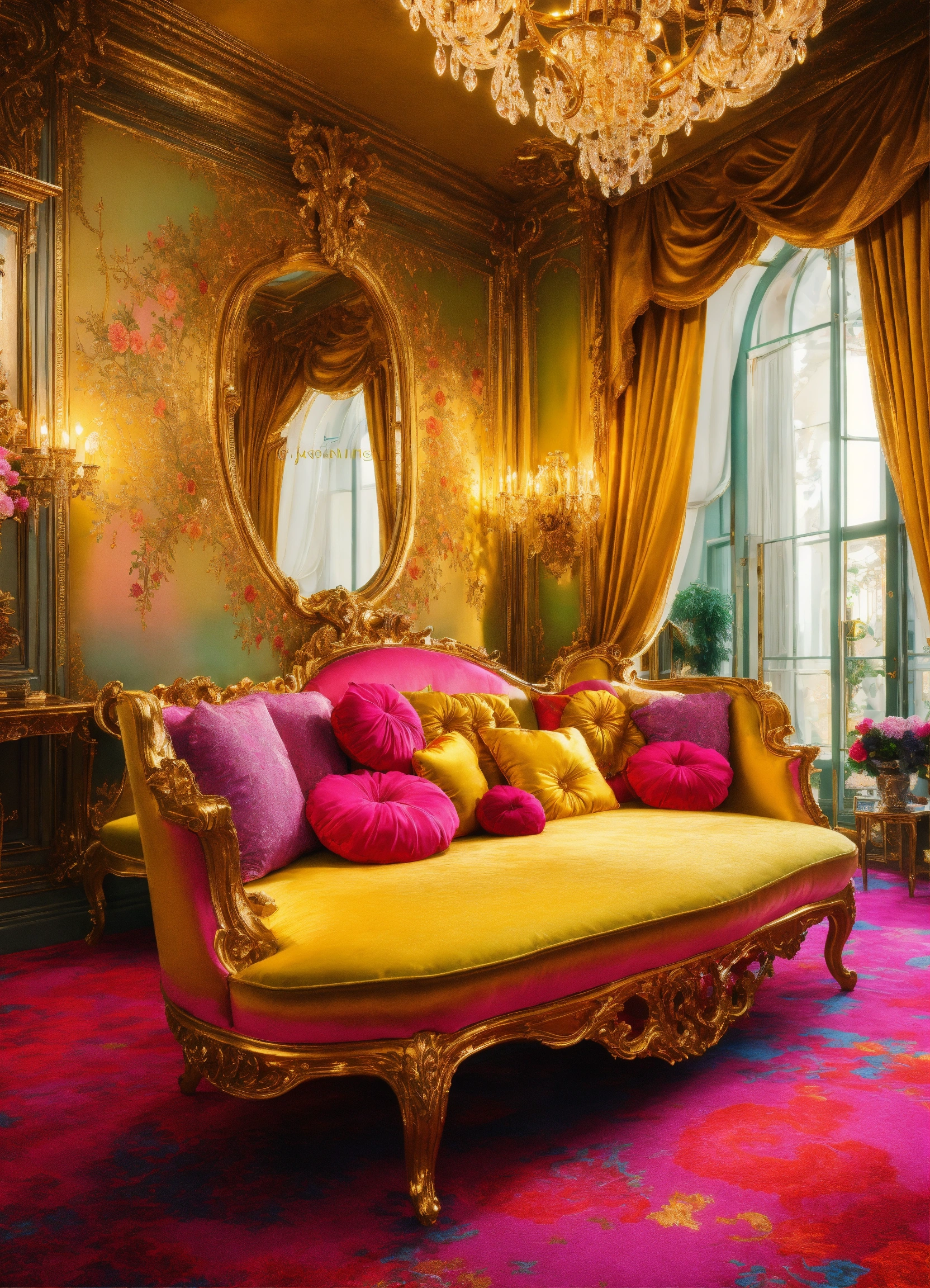 Lexica - Futuristic beautiful French mansion interior glamorous ...