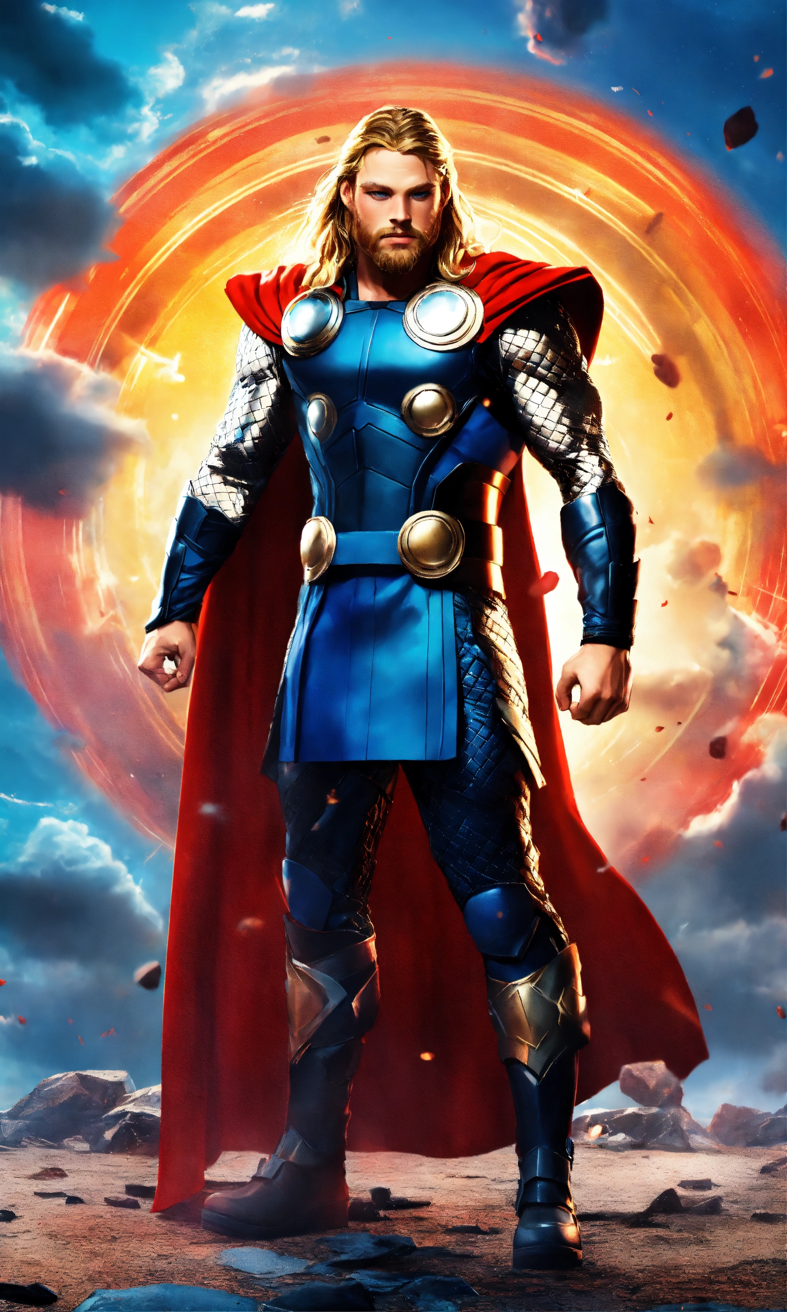 Lexica - Thor as different superhero power full-body, colorful ...