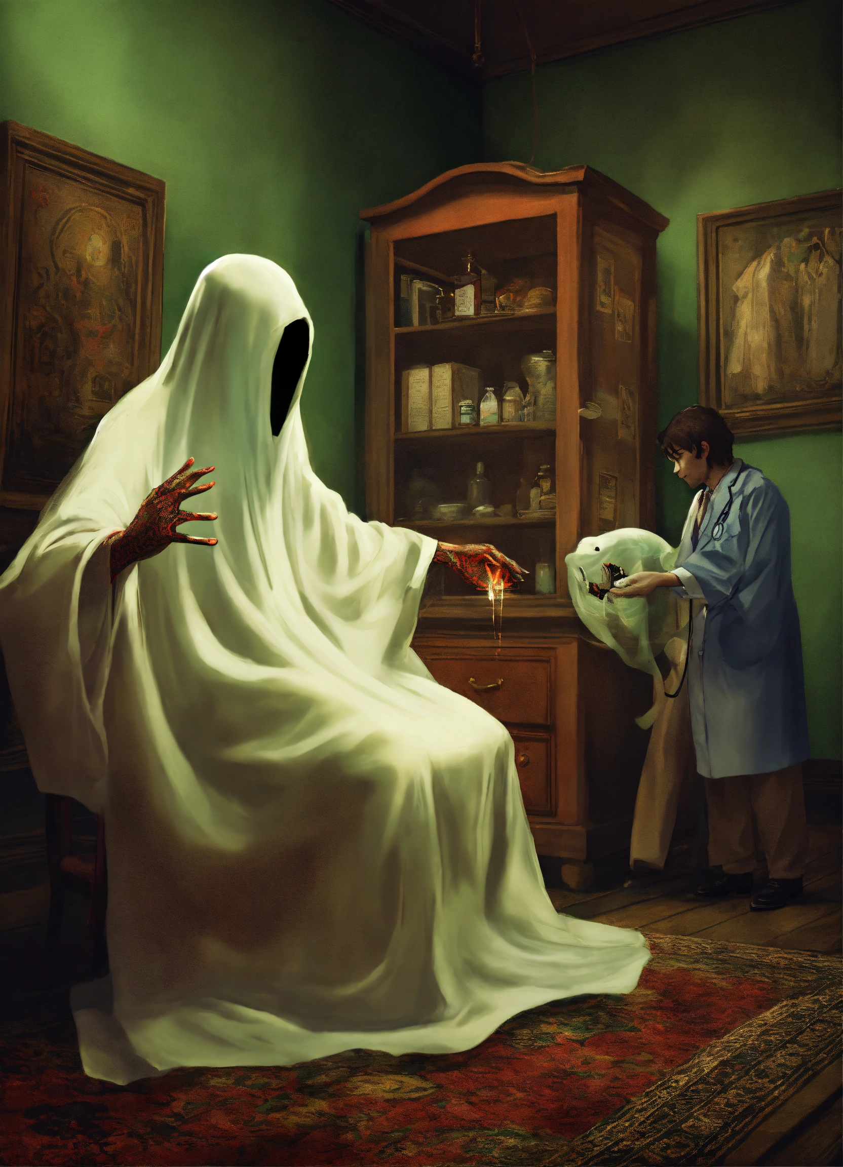 Lexica - A ghost hold doctor hand