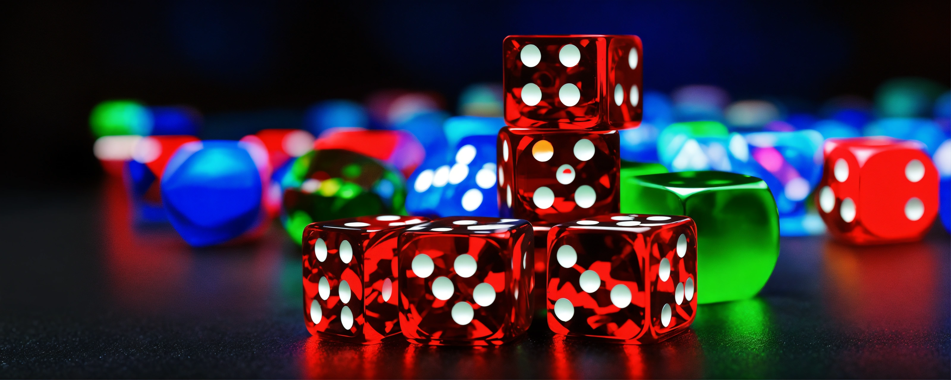 Lexica - Card games, gaming dice, black background, shiny texture ...