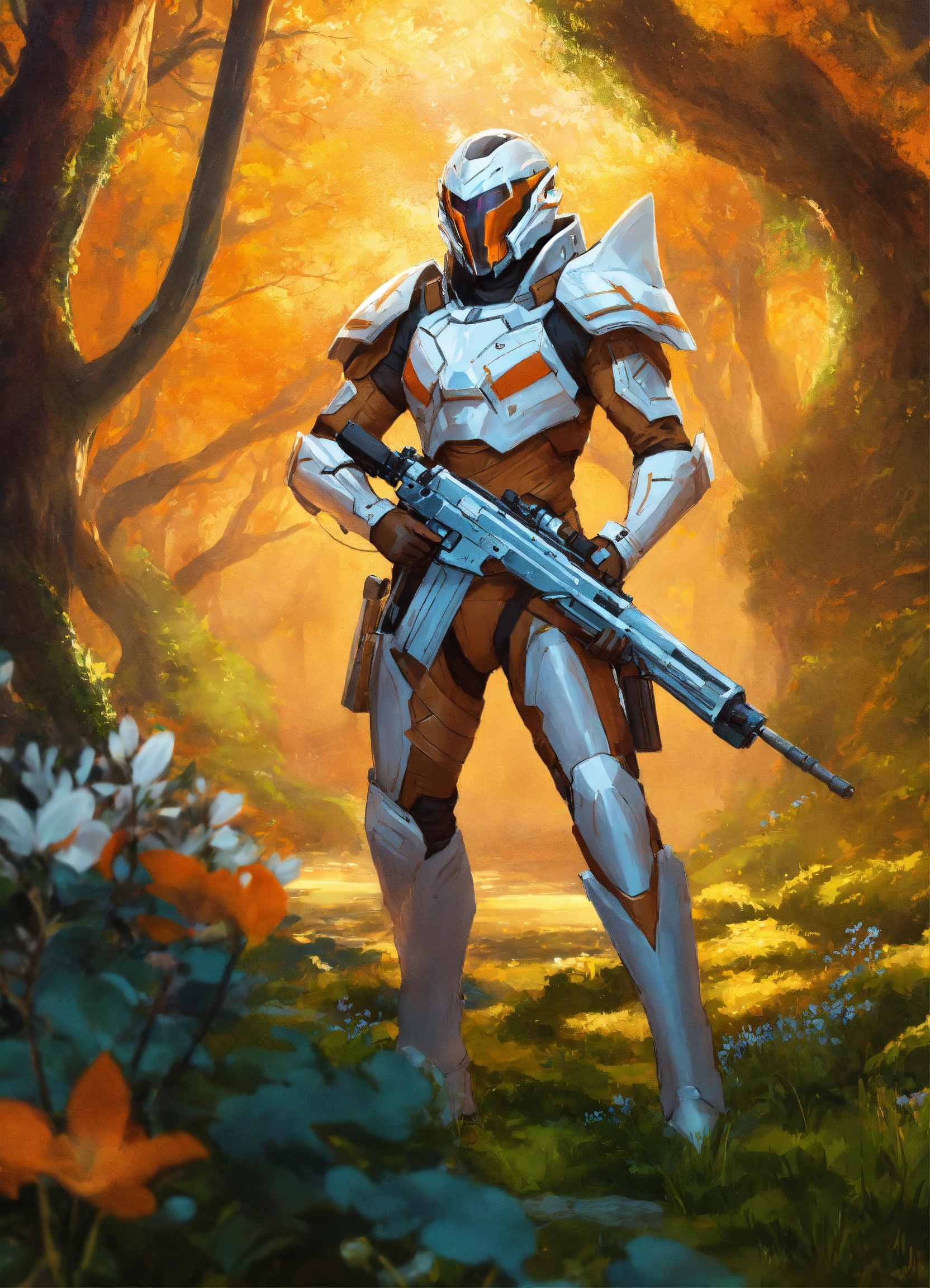 Lexica - Epic drawing of a full body of a high elf sci fi soldier ...