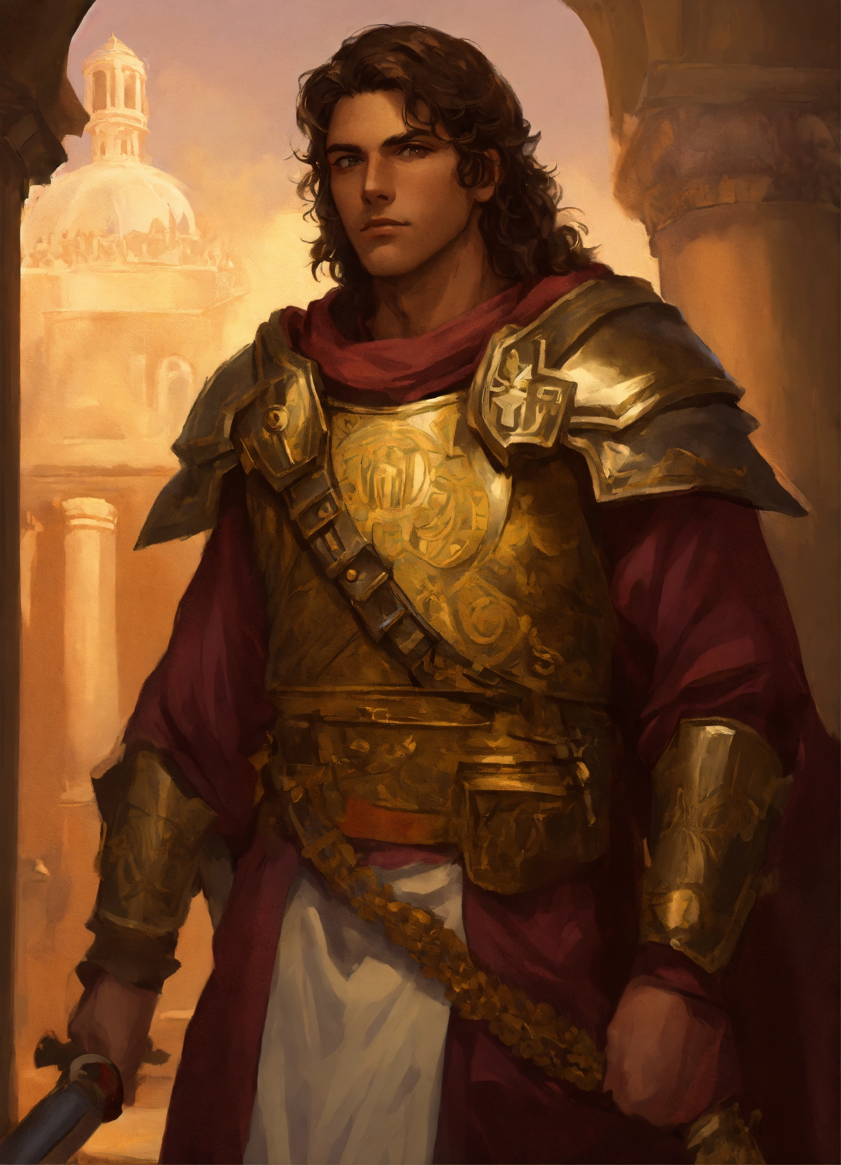 Lexica - Priest warrior of antiquity with a gouged out eye brown hair