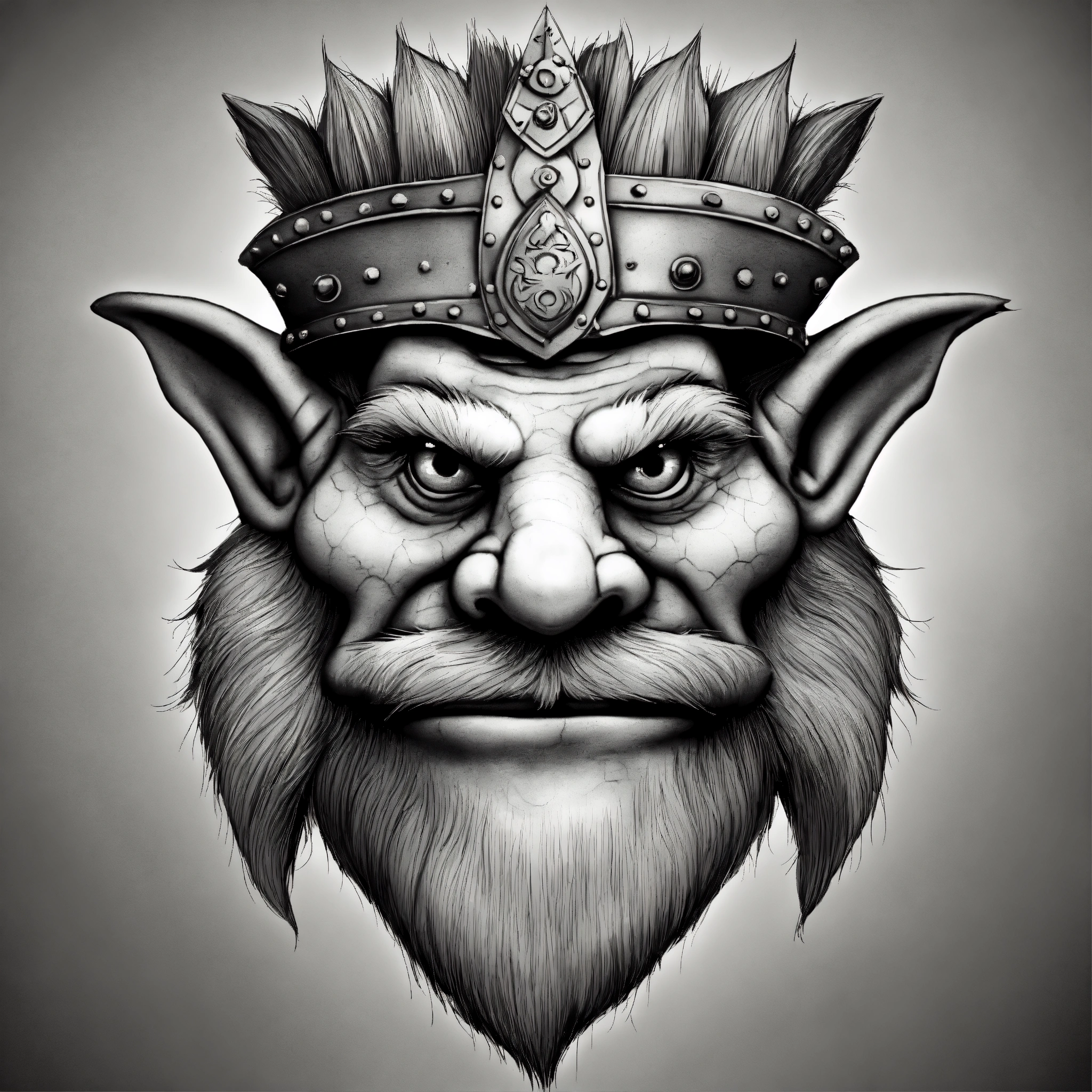 Lexica - Draw one funny troll head fantastic medieval. The drawing is ...