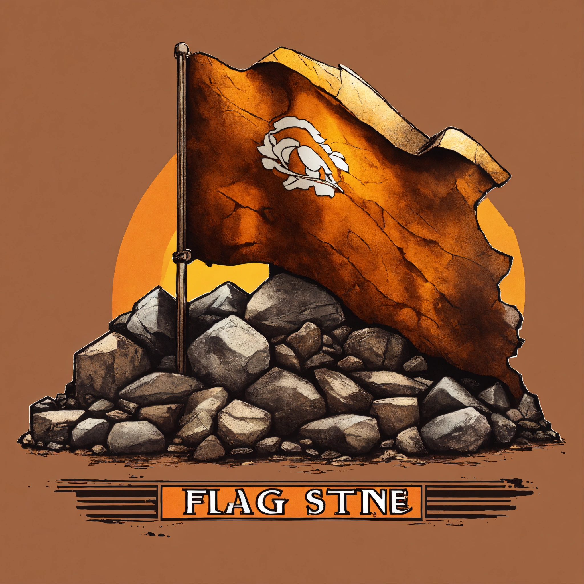 Lexica - Logo test as " FLAG STONE ", granite mining company logo ...