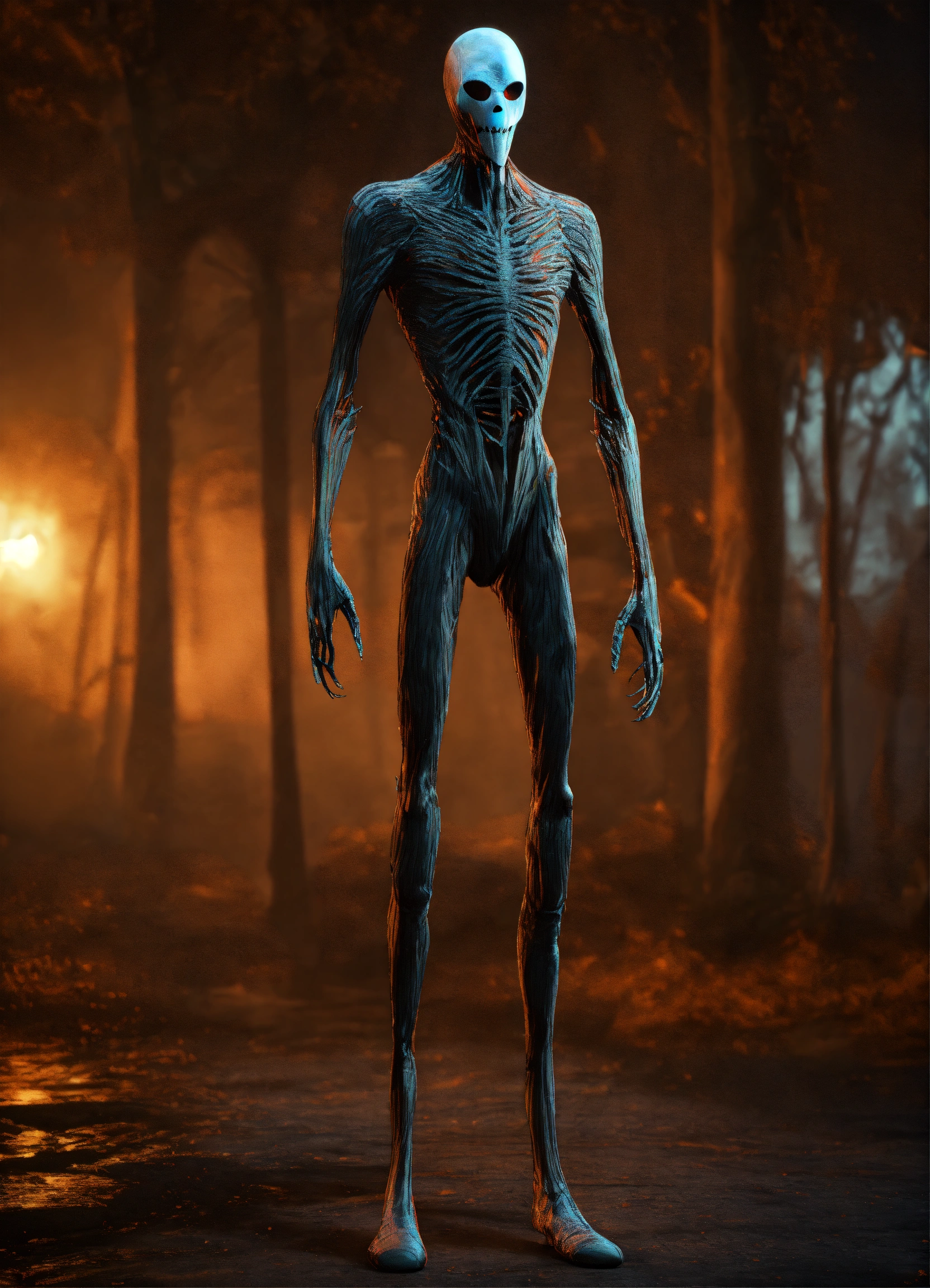 Lexica - Scary monster Slenderman from a legend Face only. 3d model