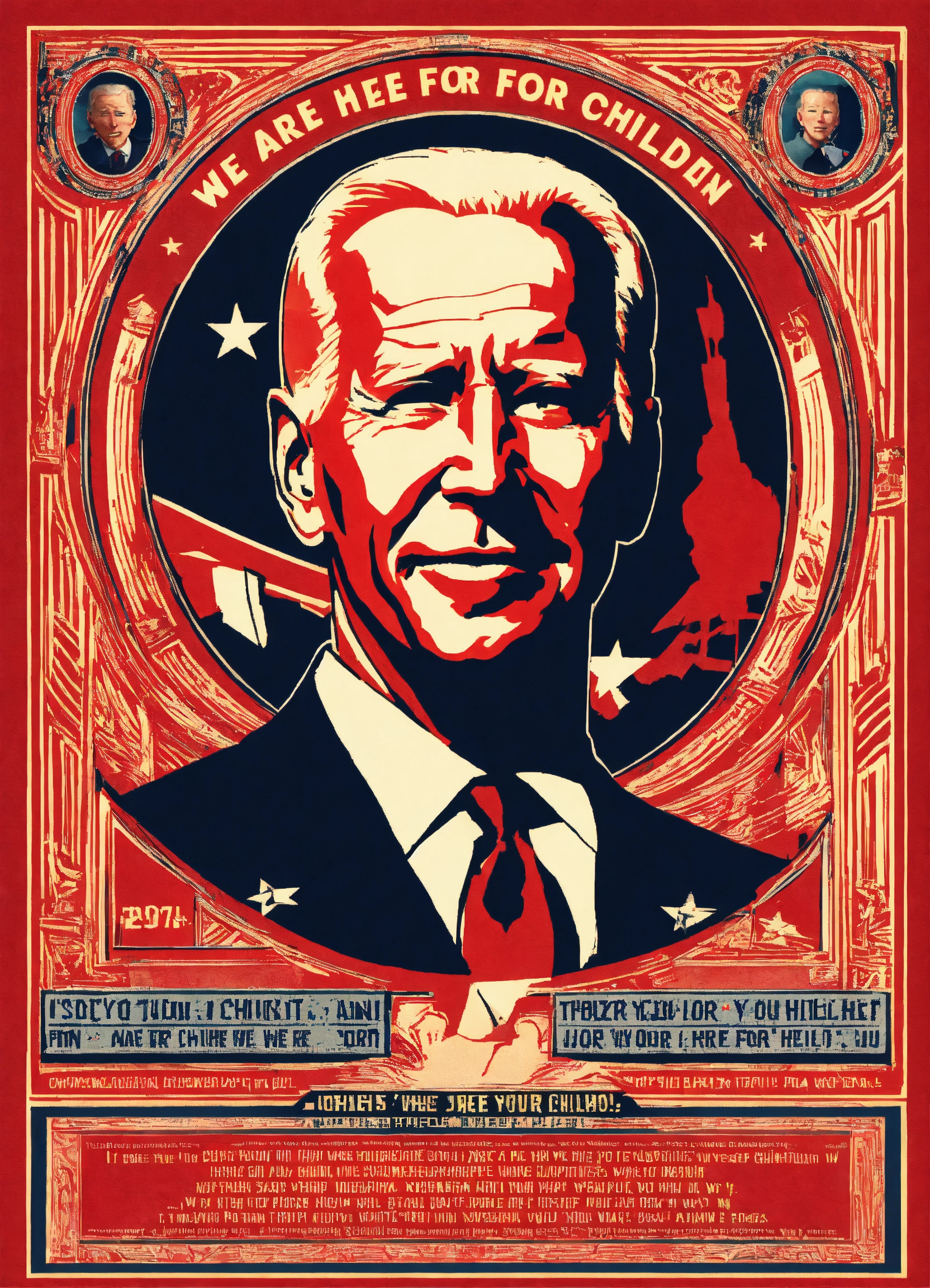 Lexica - Joe Biden bust on a communist propaganda style flyer with the ...