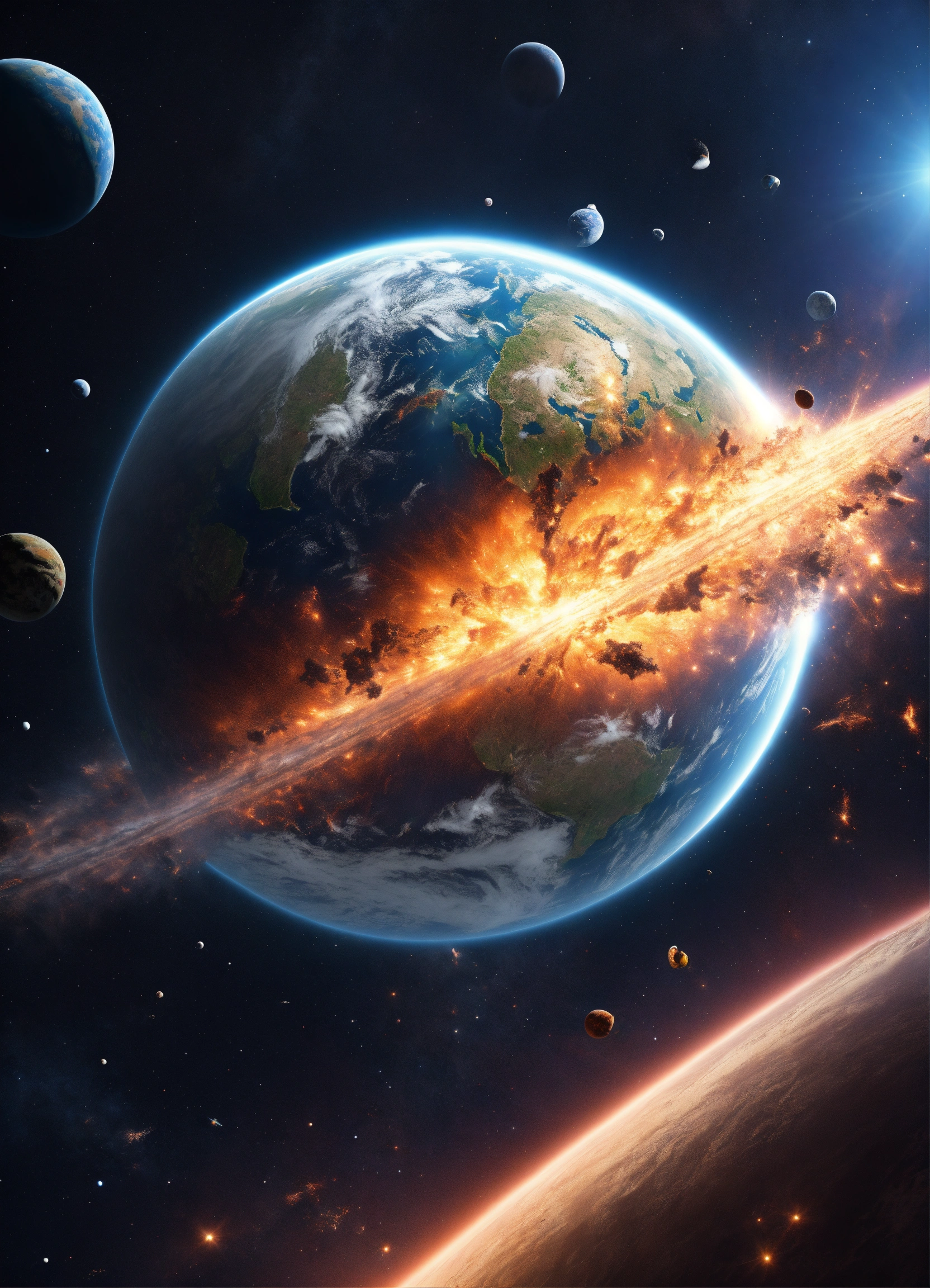 Lexica - Planet earth crashing in space