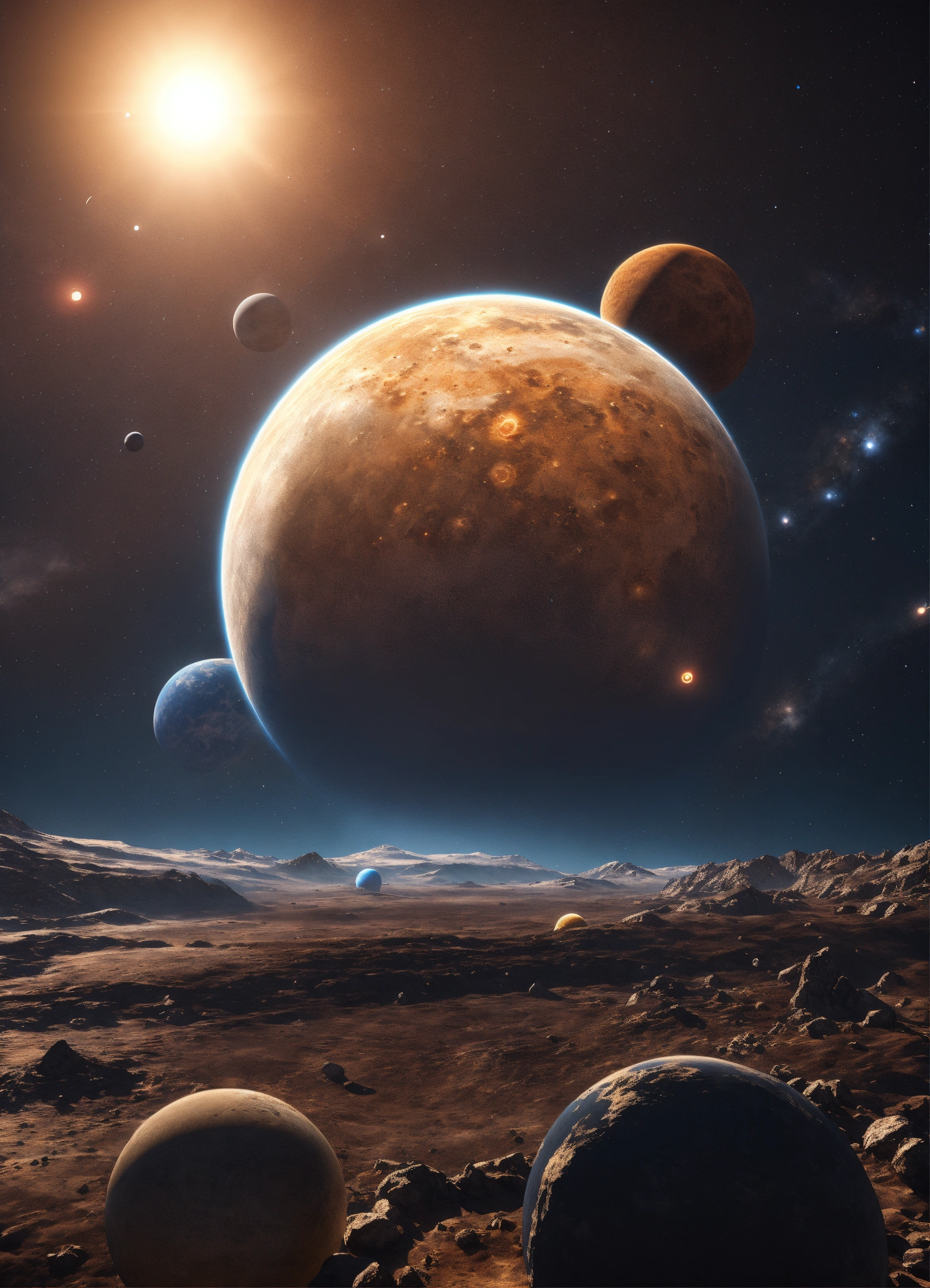 Lexica - Solar system, unreal engine render, 8k