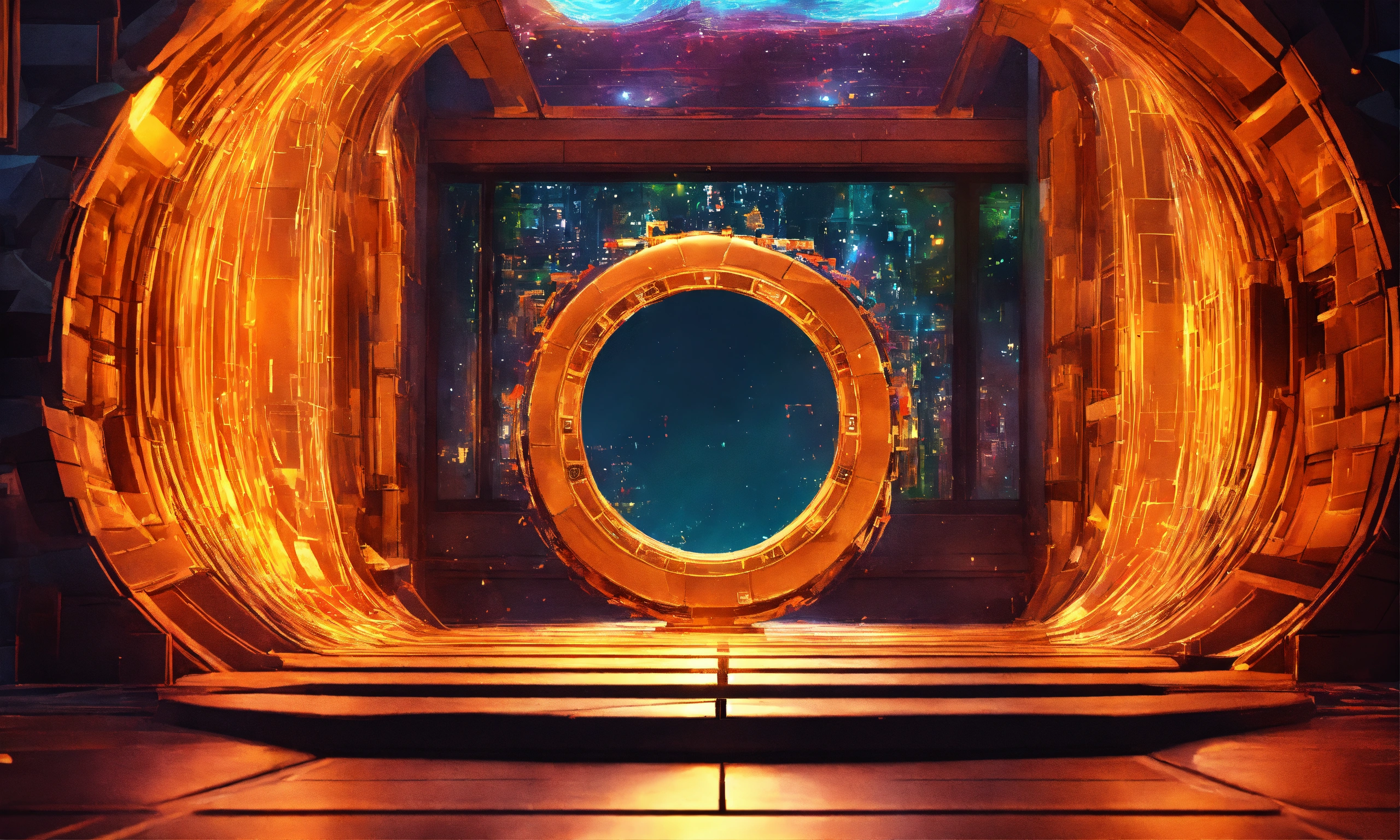 Lexica - Create an image with lots dimensional portals