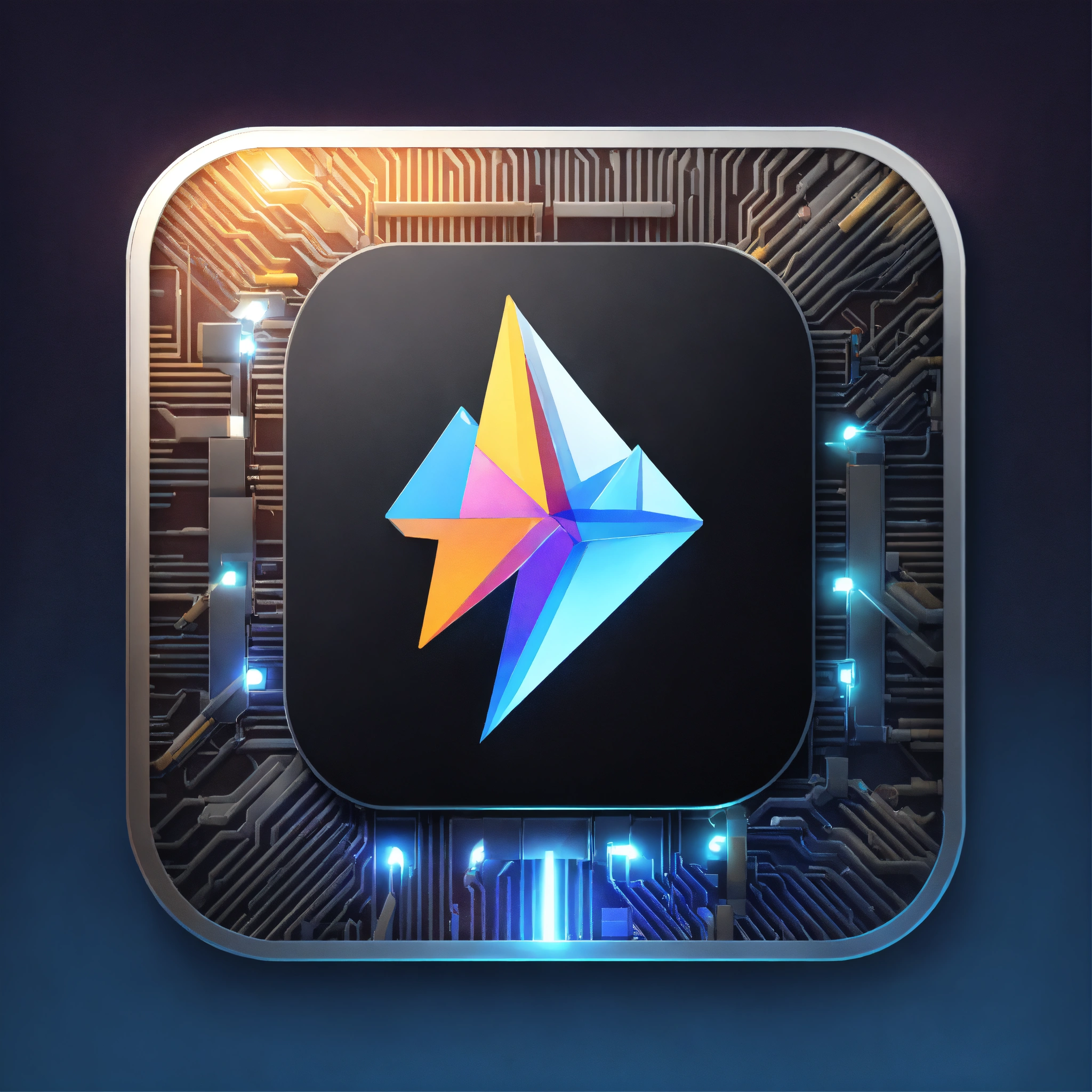 Lexica - Modern iOS app icon for Ethernet configuration, lighting bolt ...