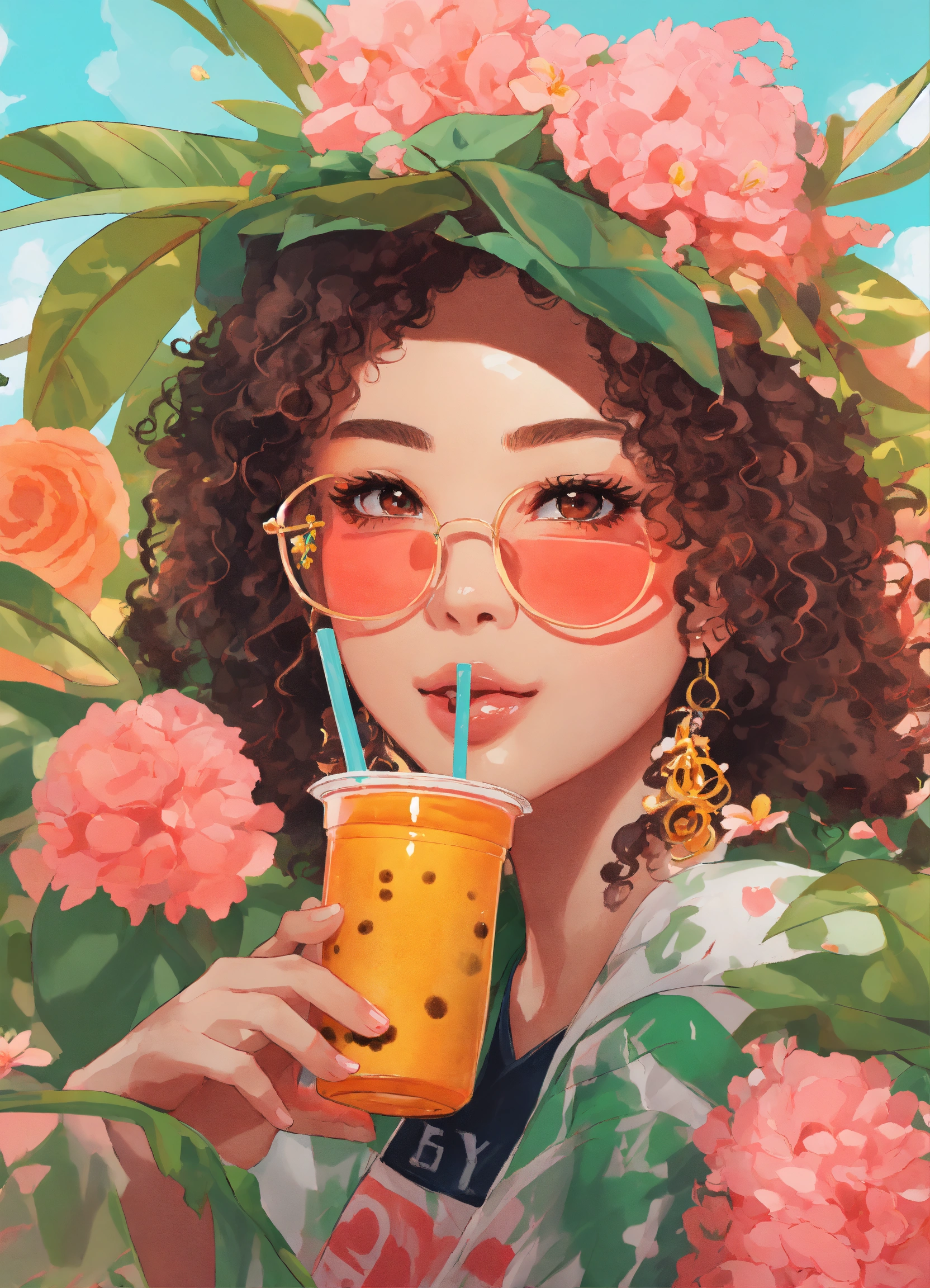 Lexica - BEAUTY boba tea, feminine, sporty, gym exercise, CORAL PINK ...