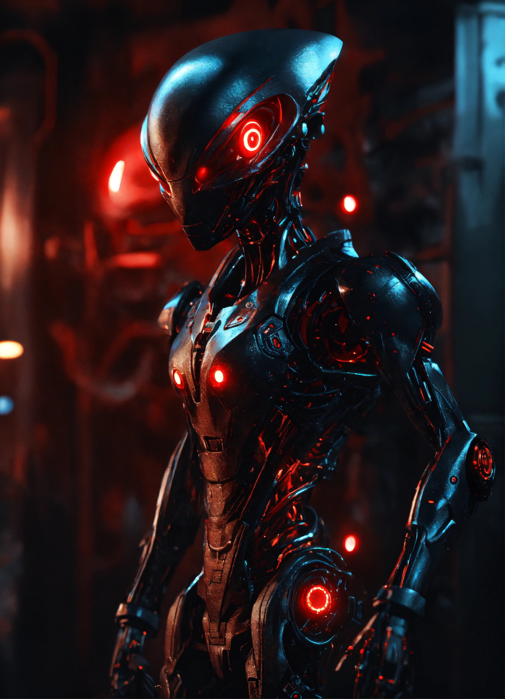 Lexica - Image of a male alien being, non-threatening, full body ...