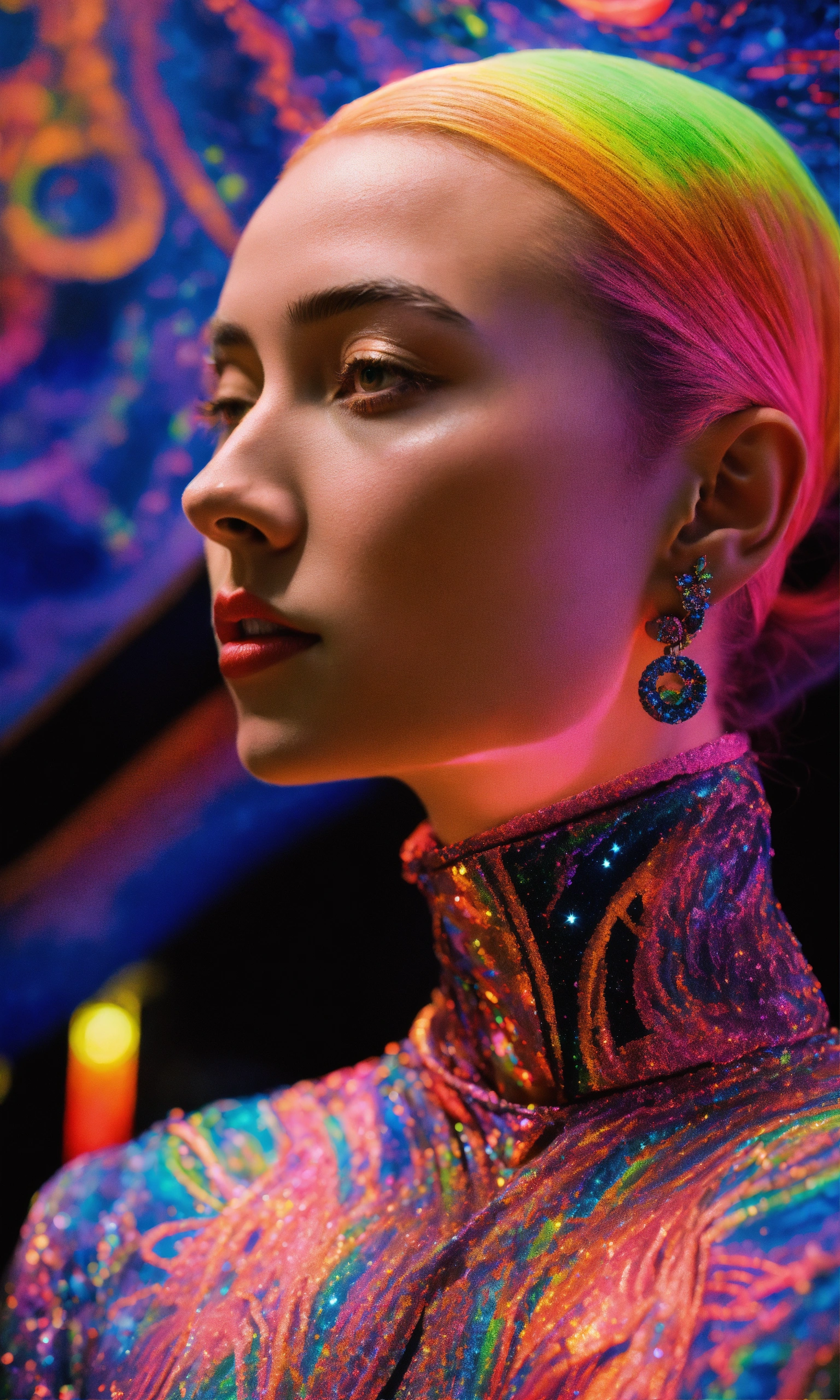 Lexica - Photorealistic portrait Haute Couture Fashion, of cosmic Alex ...