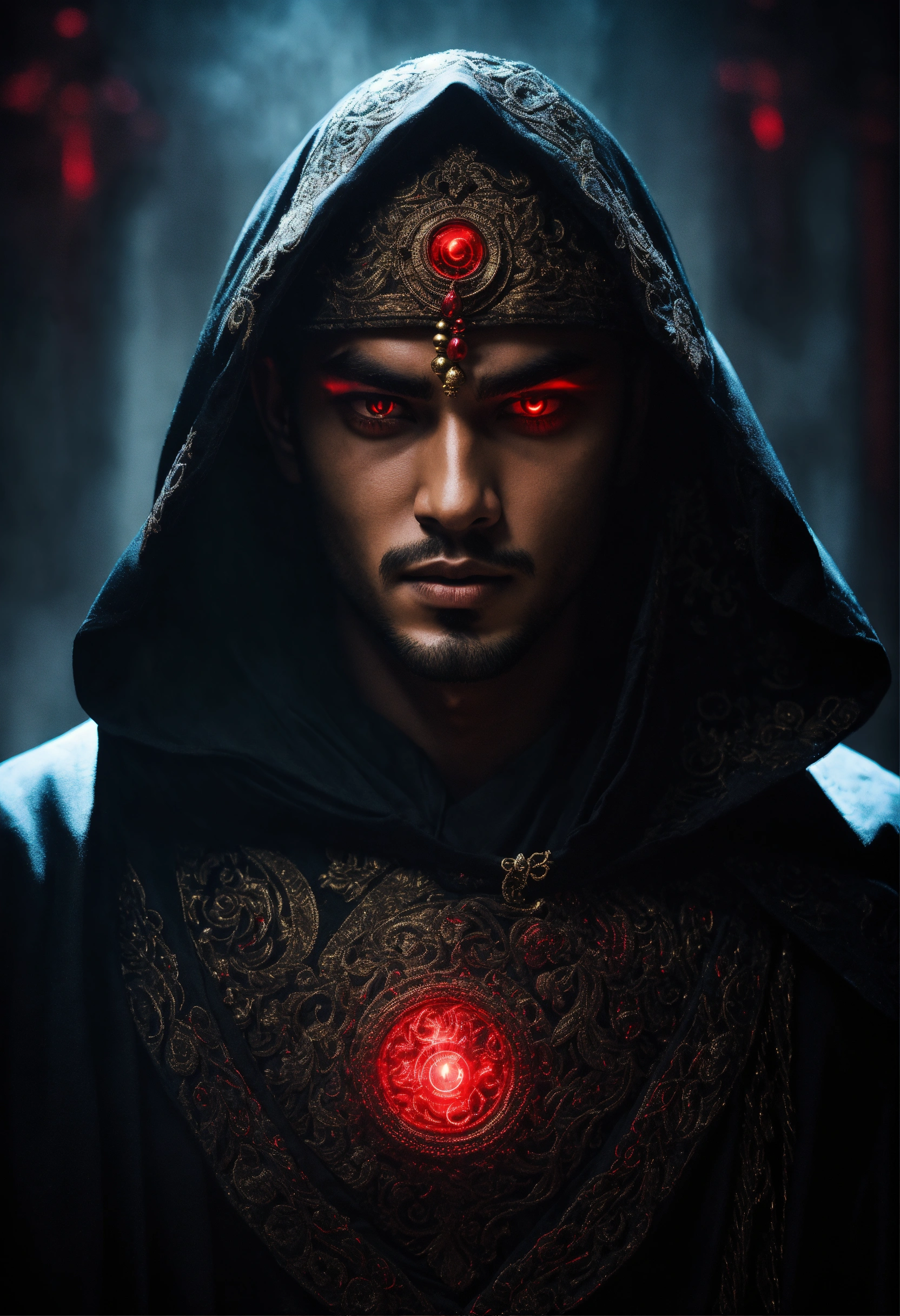 Lexica - Dark, mysterious and dramatic headshot of a young handsome ...