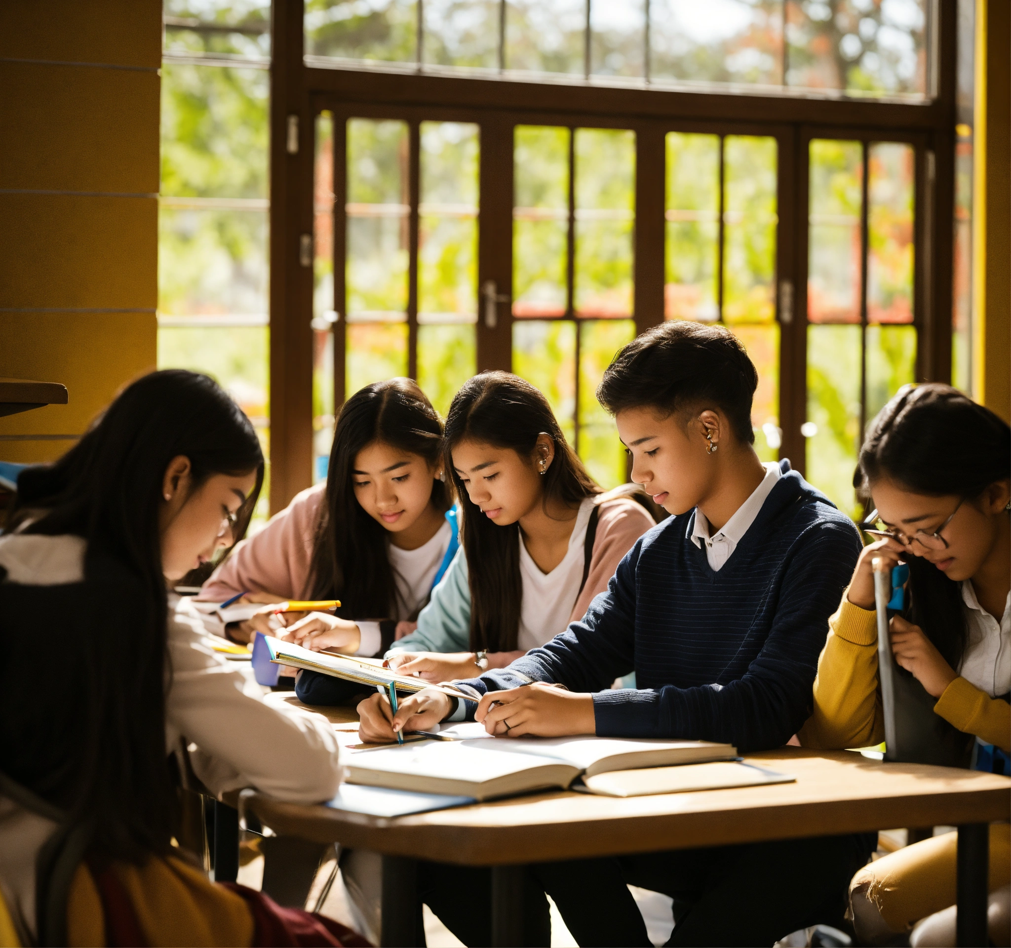 Lexica - Students learning in campus