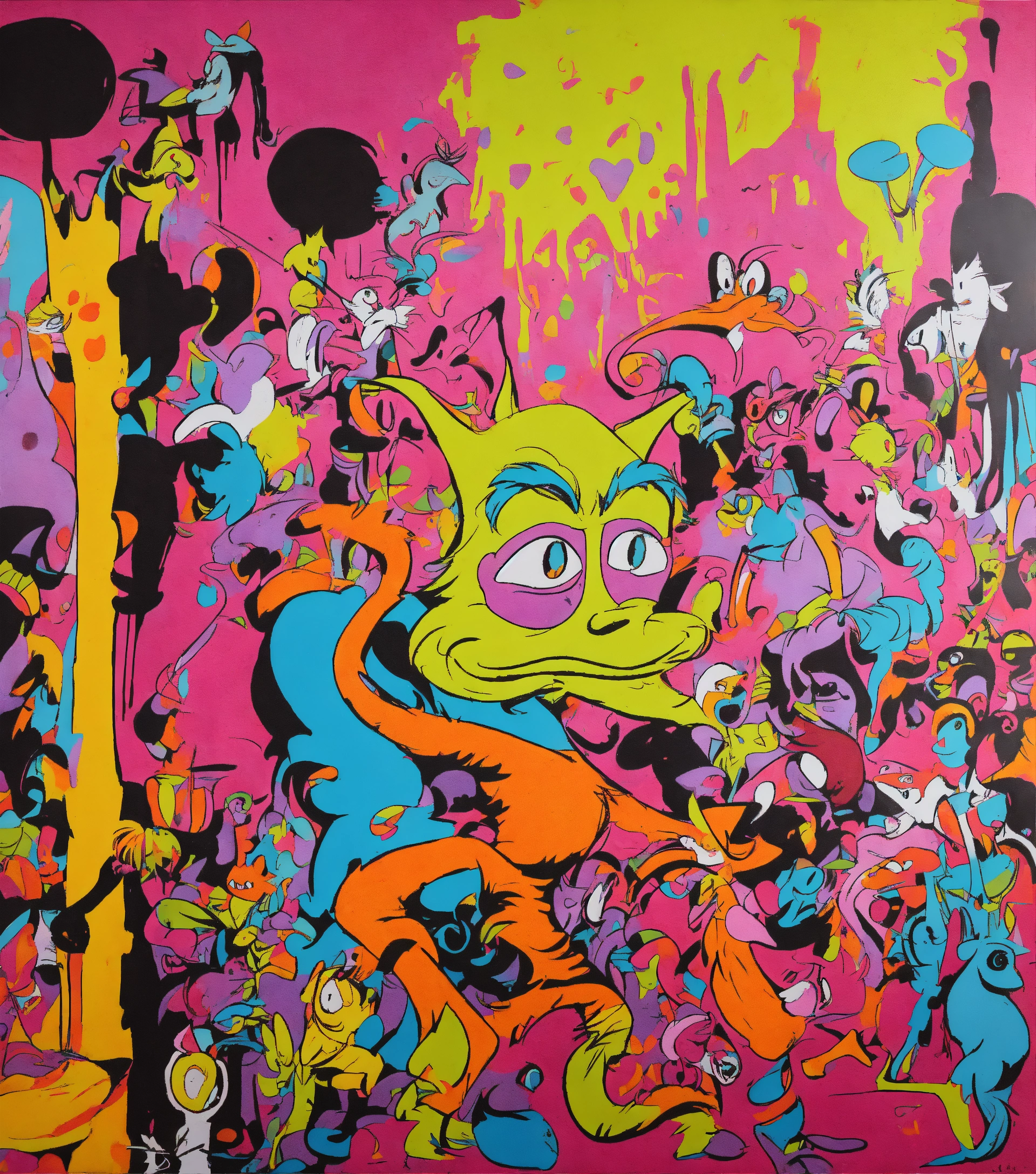 Lexica - Blend the art of dr seuss characters and neo expressionism ...
