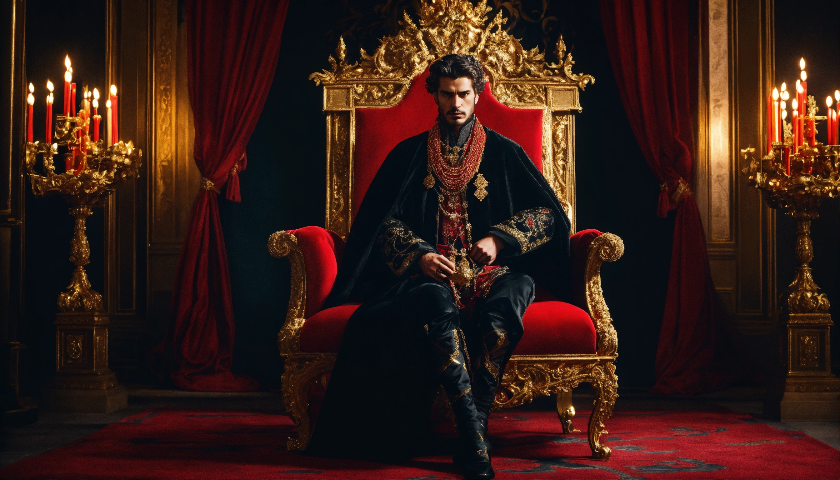 Lexica - Sinister, mysterious and dramatic portrait of a young handsome ...