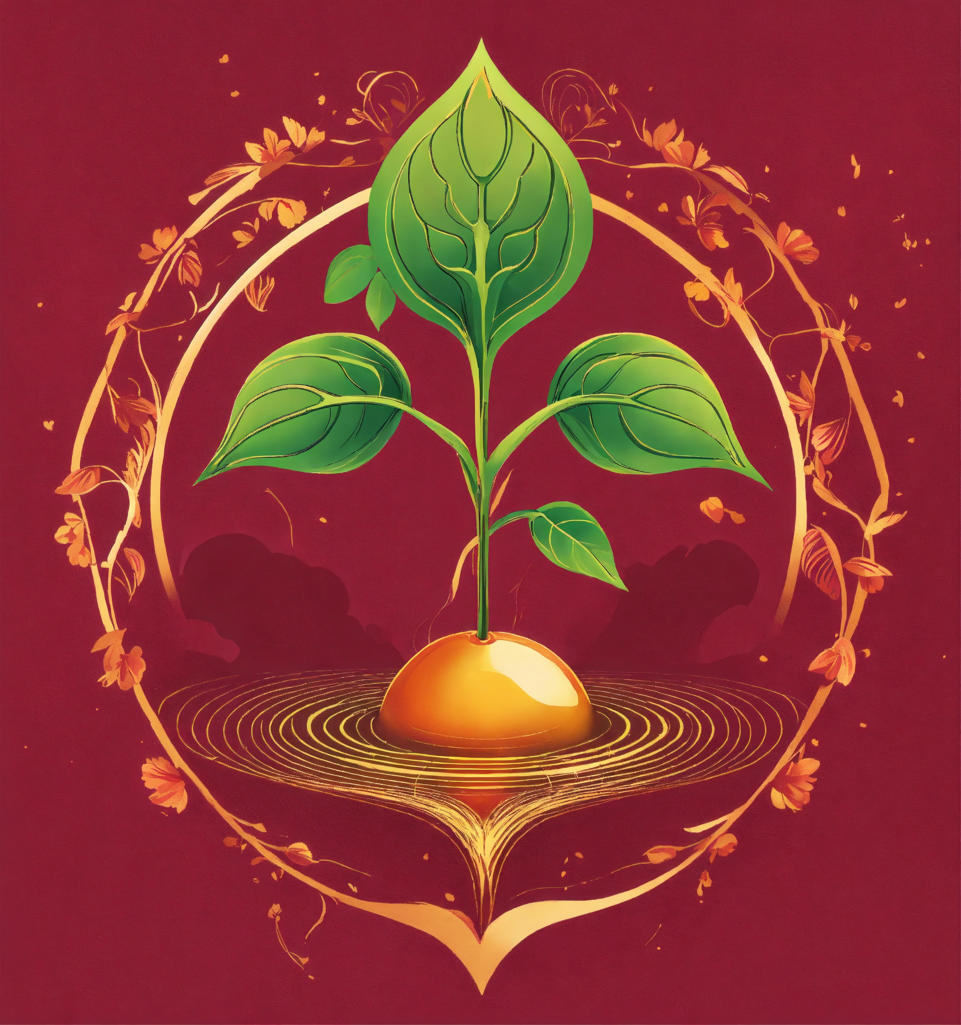 Lexica - Create an AI logo for 'Awakening Seed' that features a ...