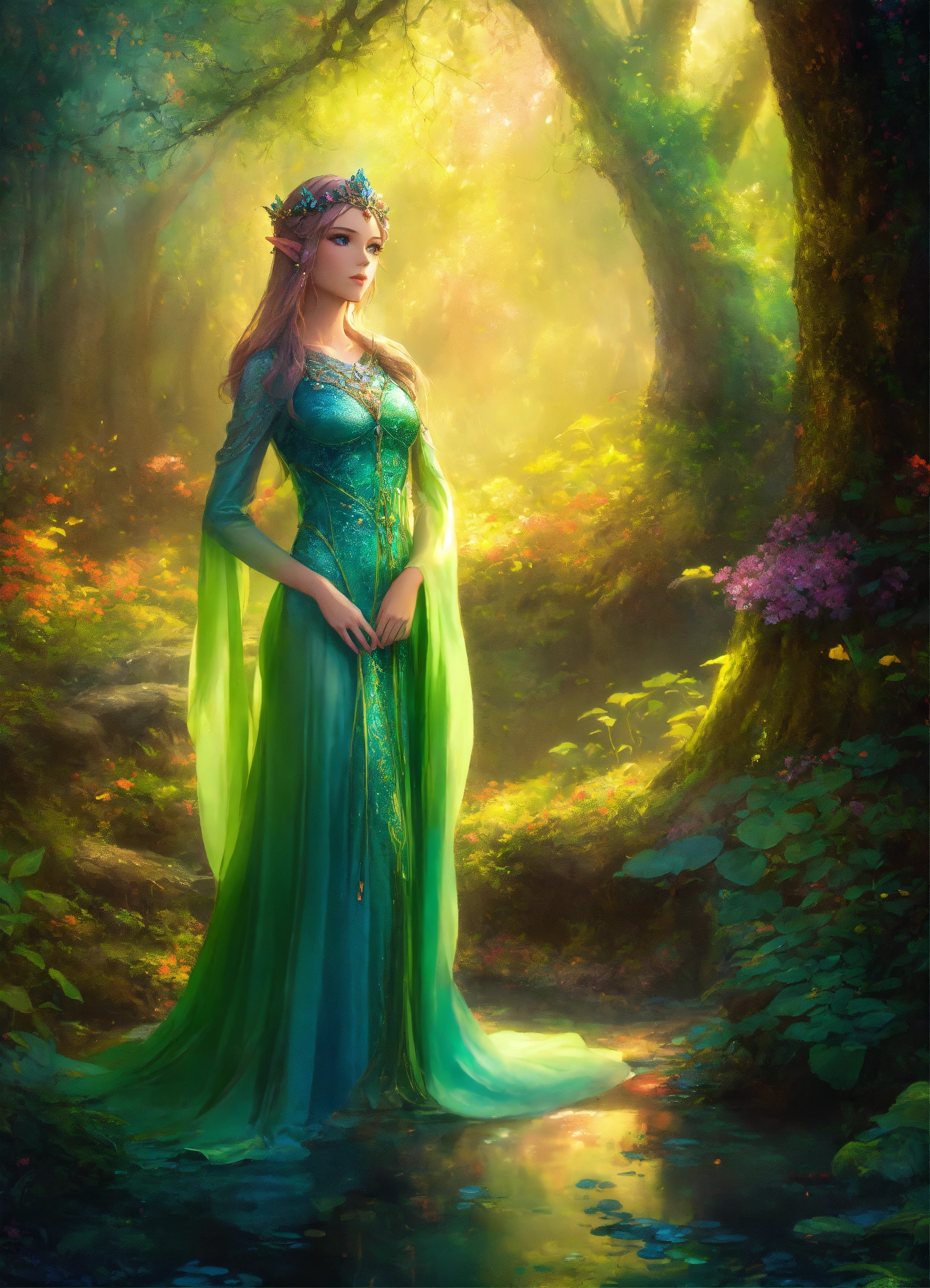 Lexica - Create an image that showcases an ethereal elven maiden ...