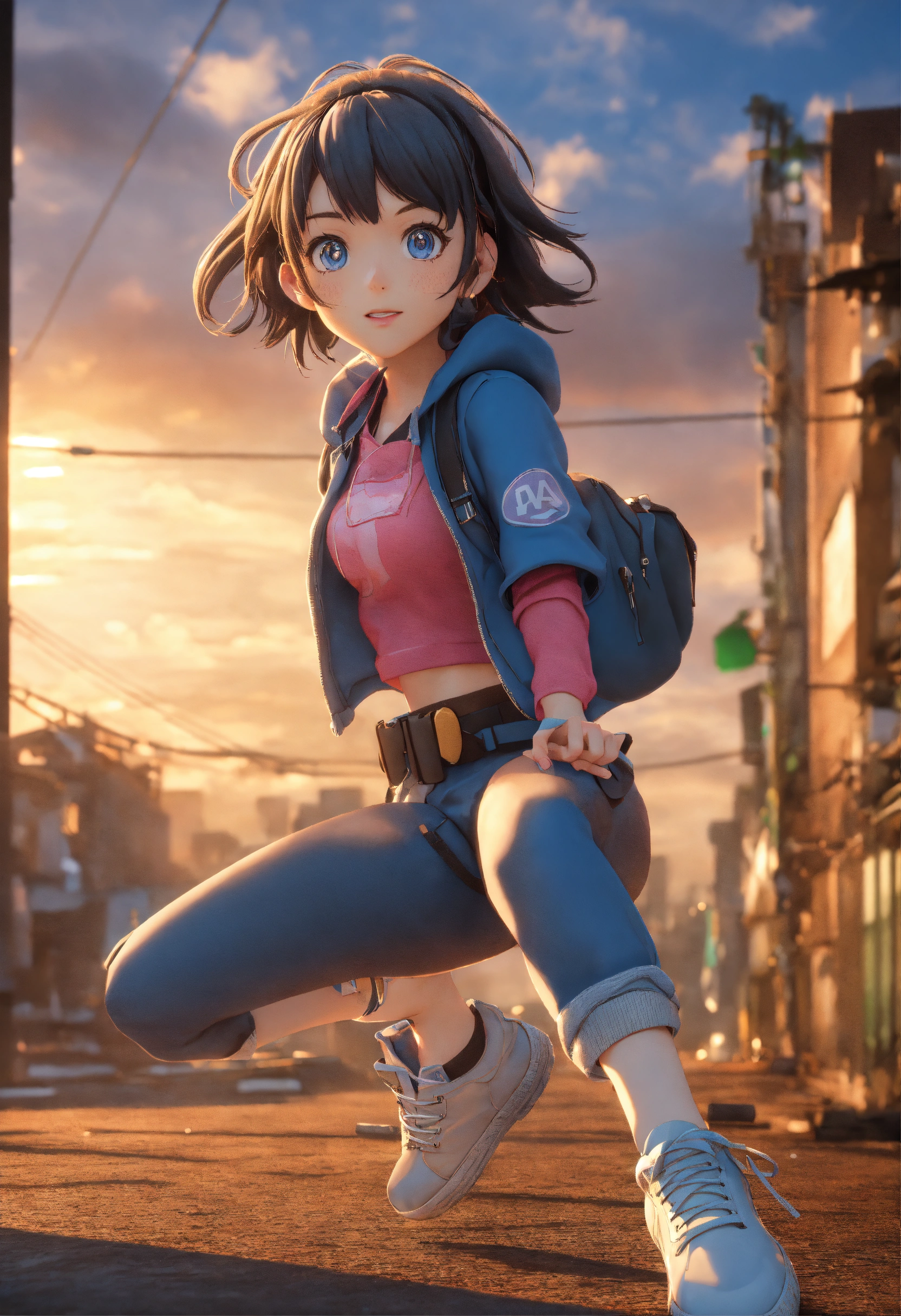 Lexica - 3D rendered, realistic 2020s anime dystopian extroverted ...