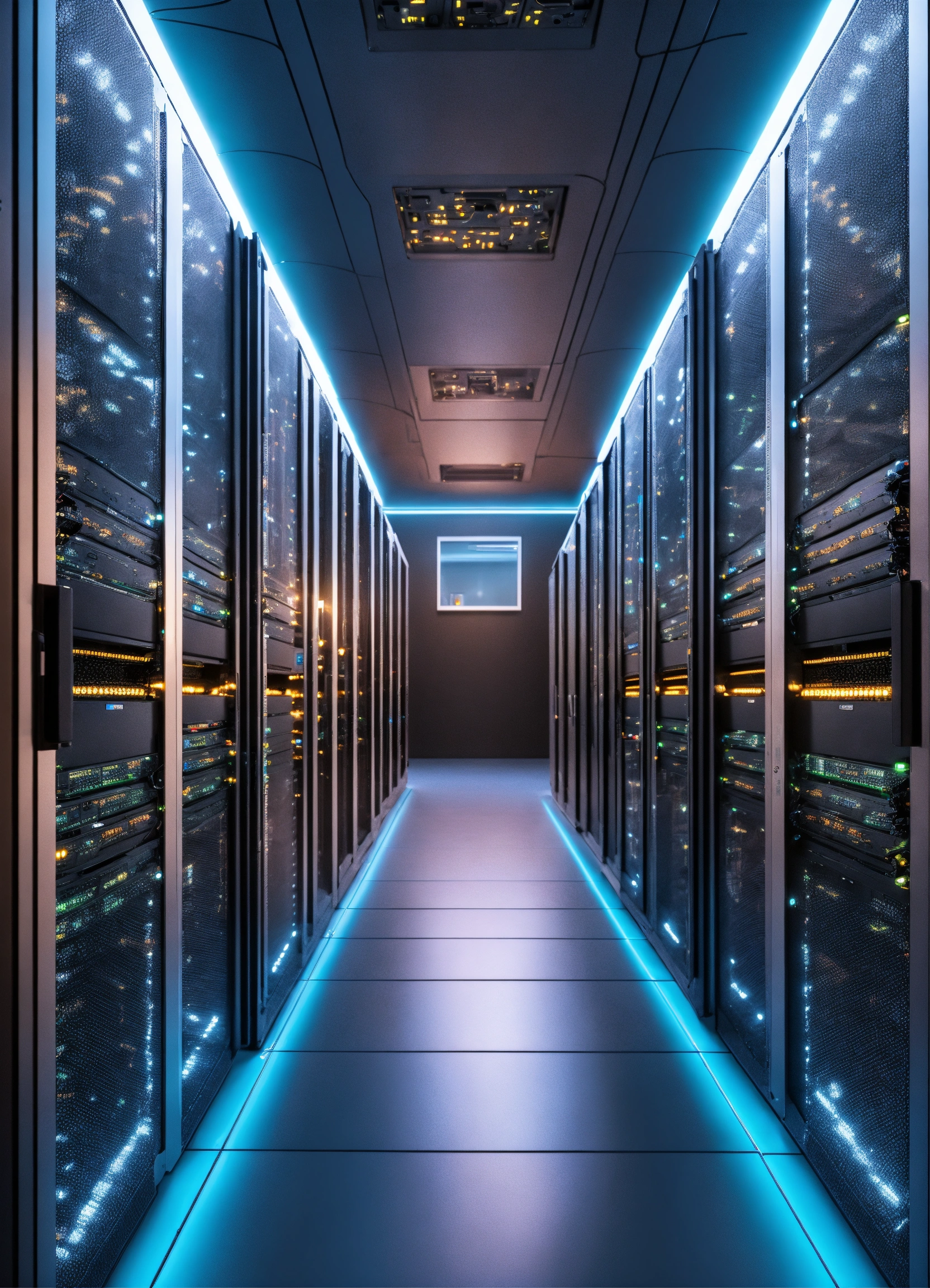 Lexica - Photo realistic, immaculate server room with 8K