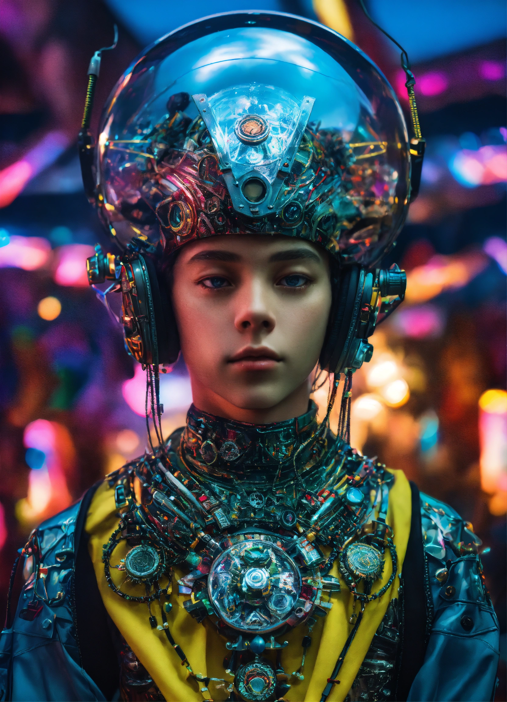 Lexica - Photorealistic 3D portrait Boy Alien Mech Angel in Punk Goth ...