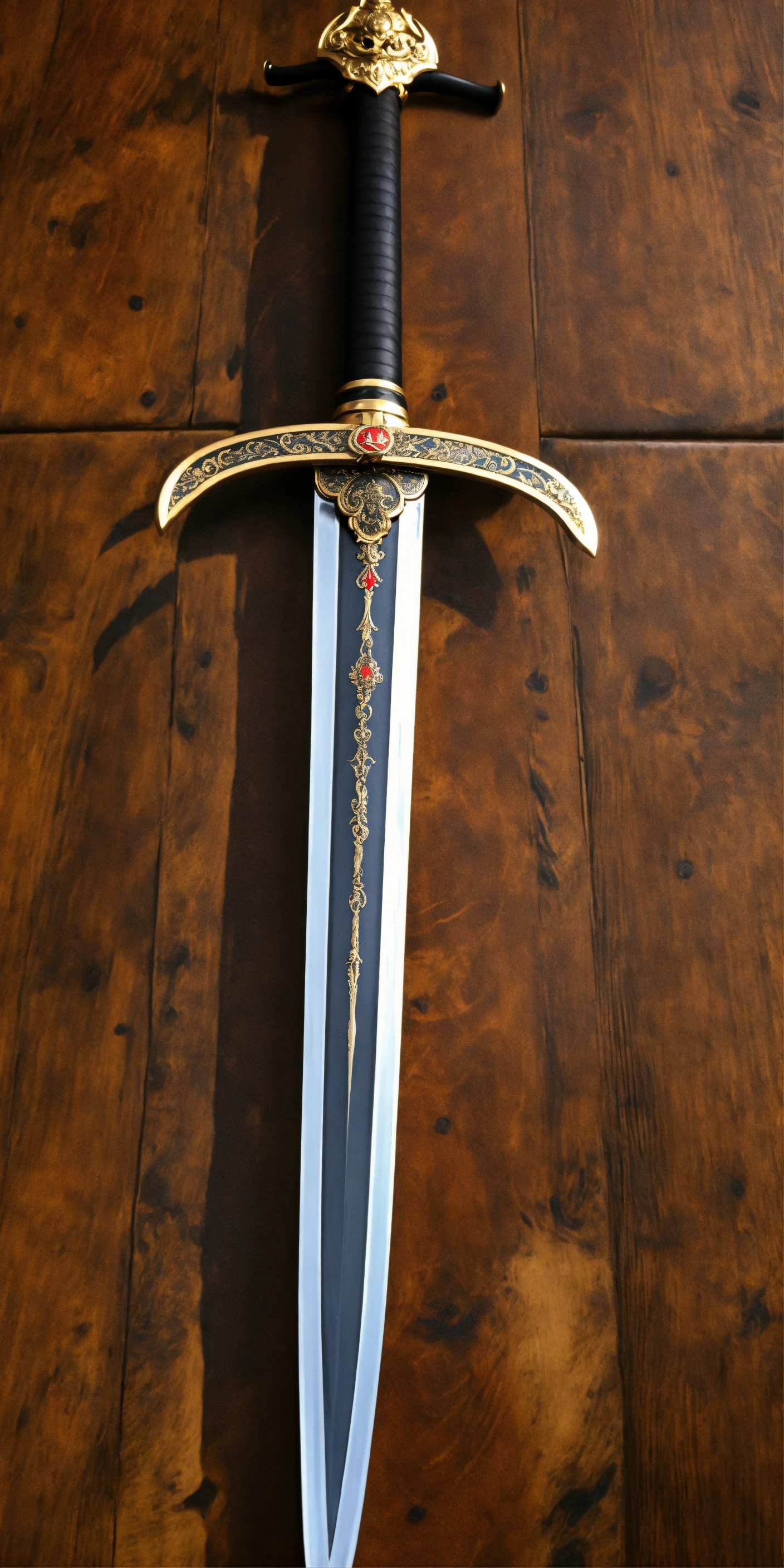 Lexica - Richly decorated long longsword, ultra realistic, very detailled