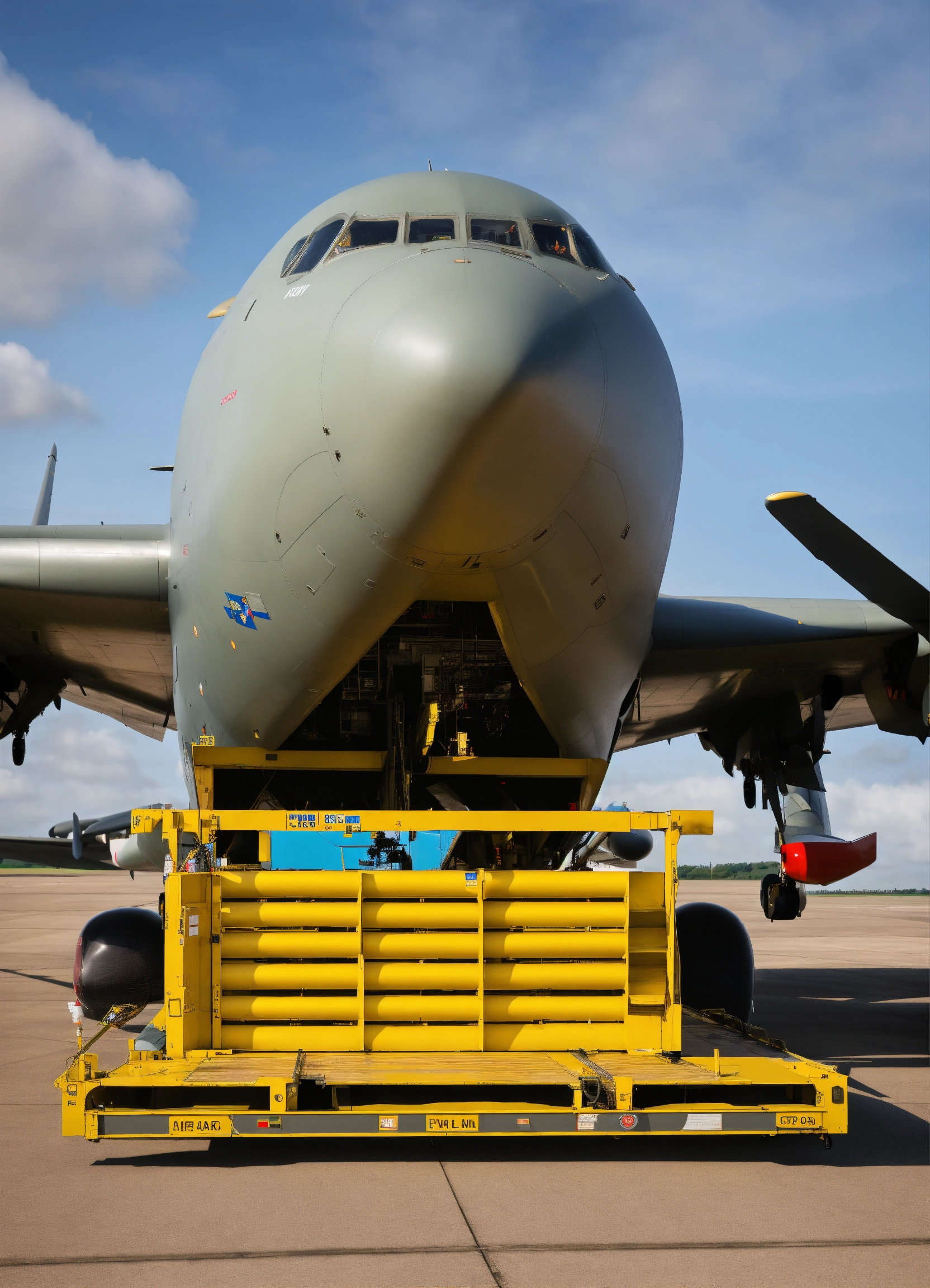 Lexica - English Modern air force cargo plane with rear loading ramp