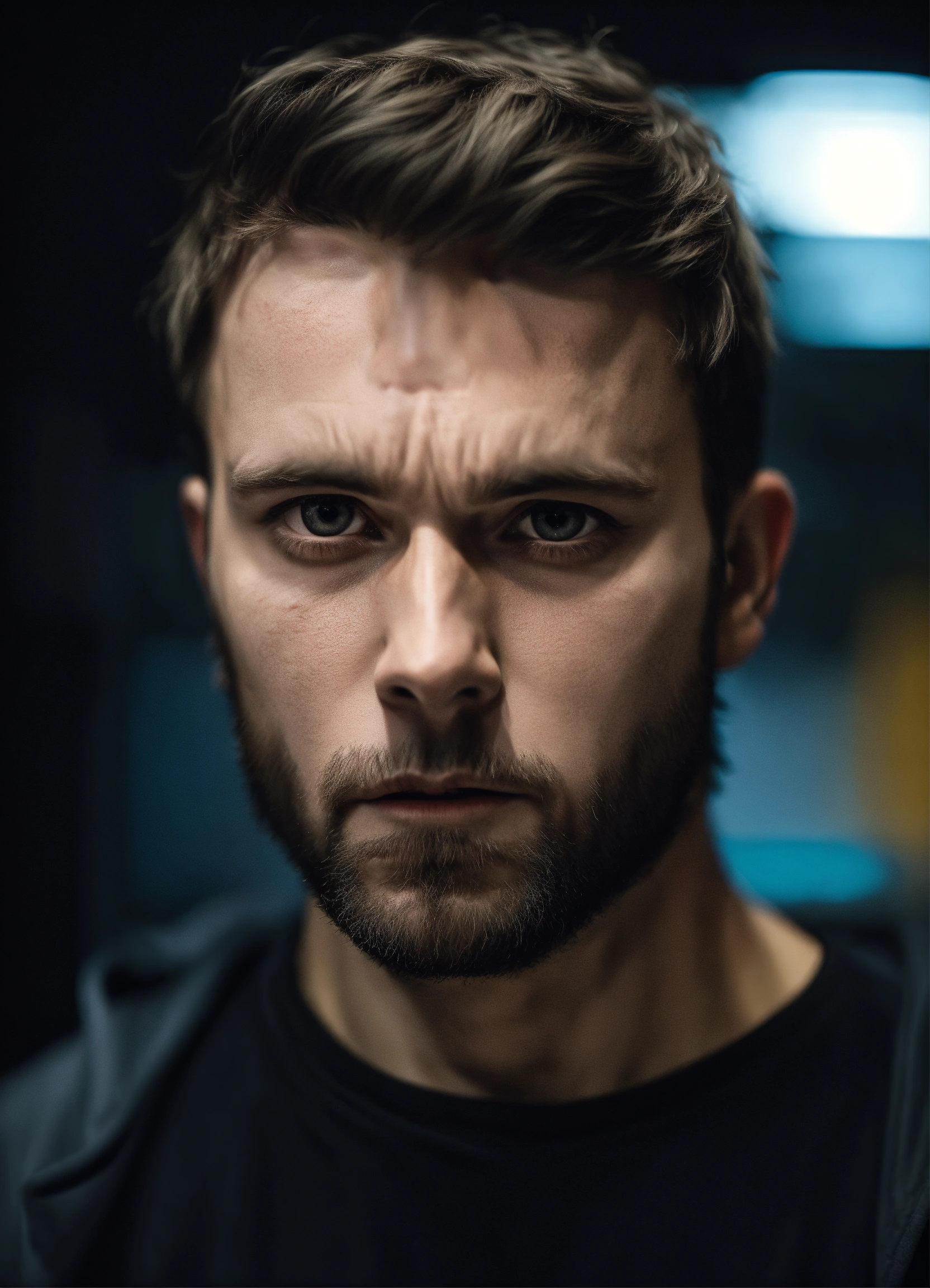 Lexica - A photograph of a white menacing 30-year-old man, with a ...