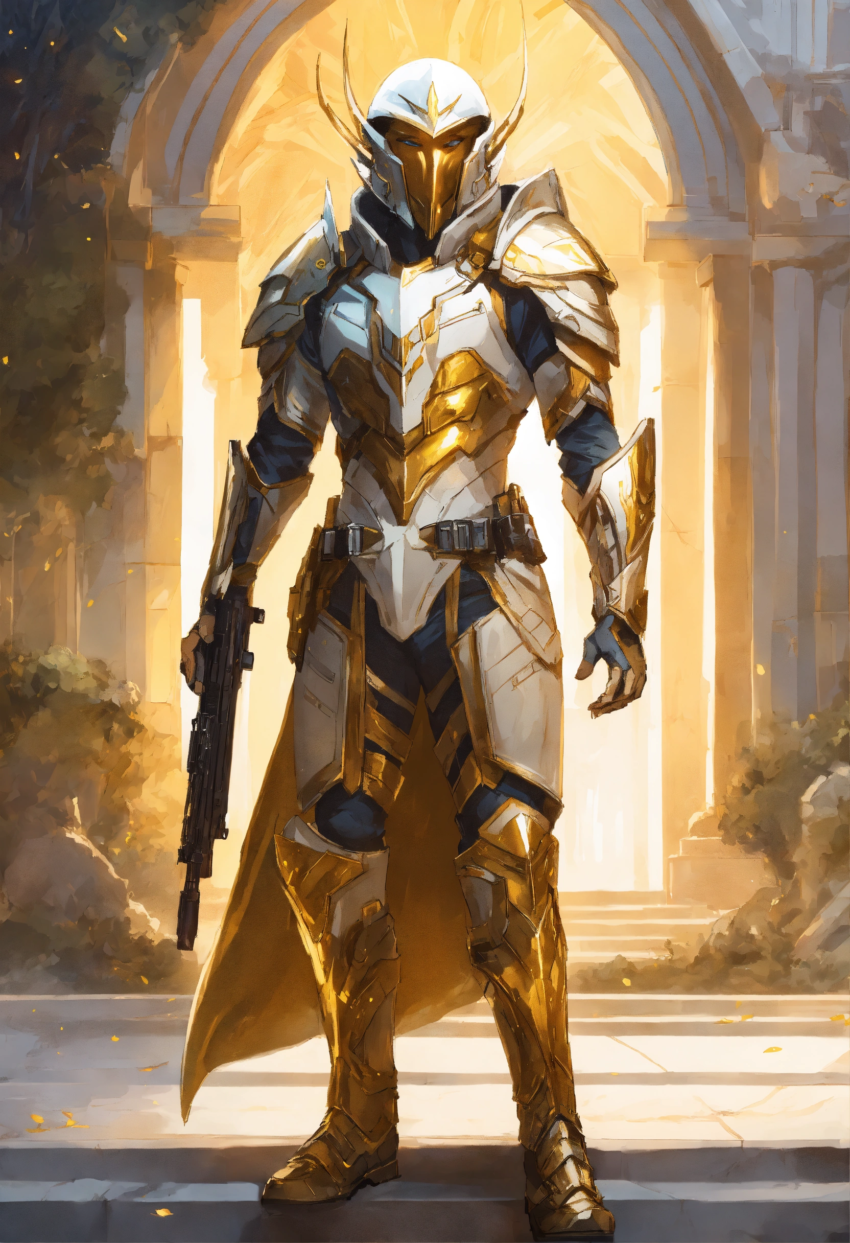 Lexica - Epic drawing of a full body of a high elf sci fi soldier ...