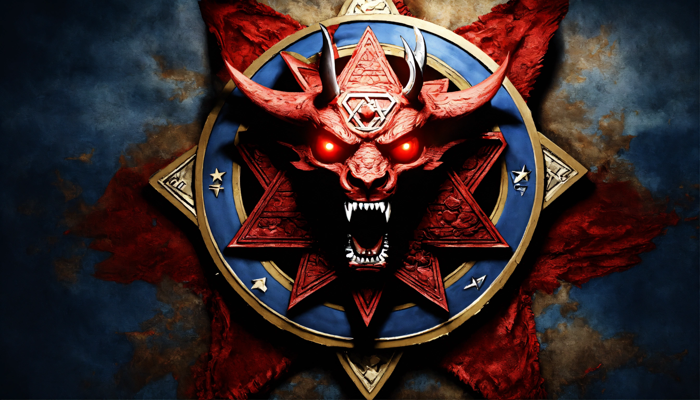 Lexica - Evil demonic Israel flag beast with an armageddon demon ...