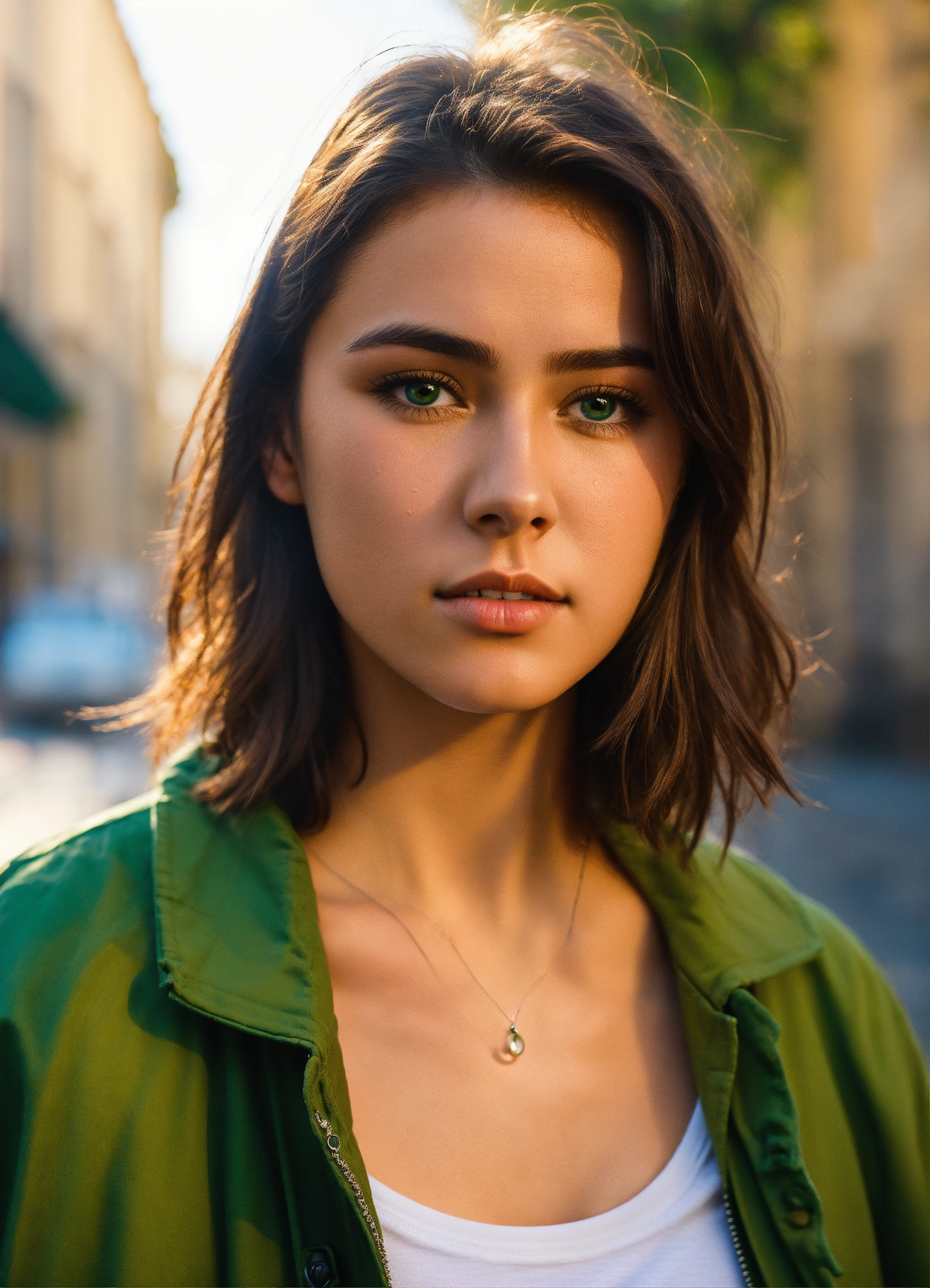 Lexica - An ultra detailed photo of a 22 years old brunette girl, with ...