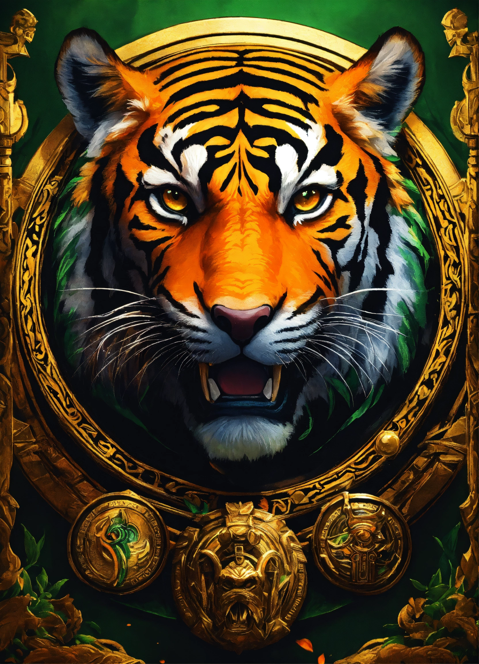 Lexica - GamerTag "RKOTIGRES" emblem, content a majestic tiger and a ...