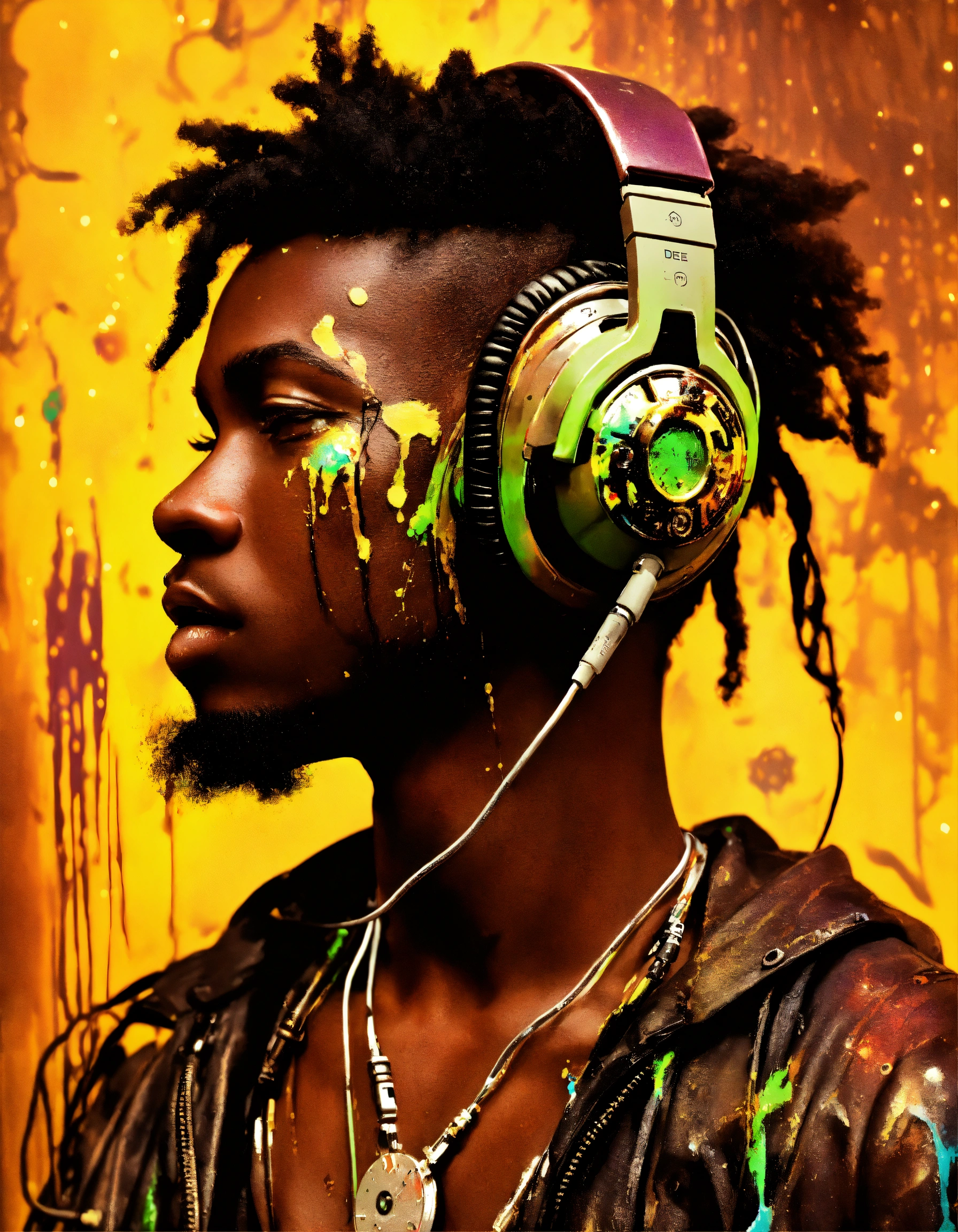 Lexica - Gothic-punk African American deep dark complexioned male ...