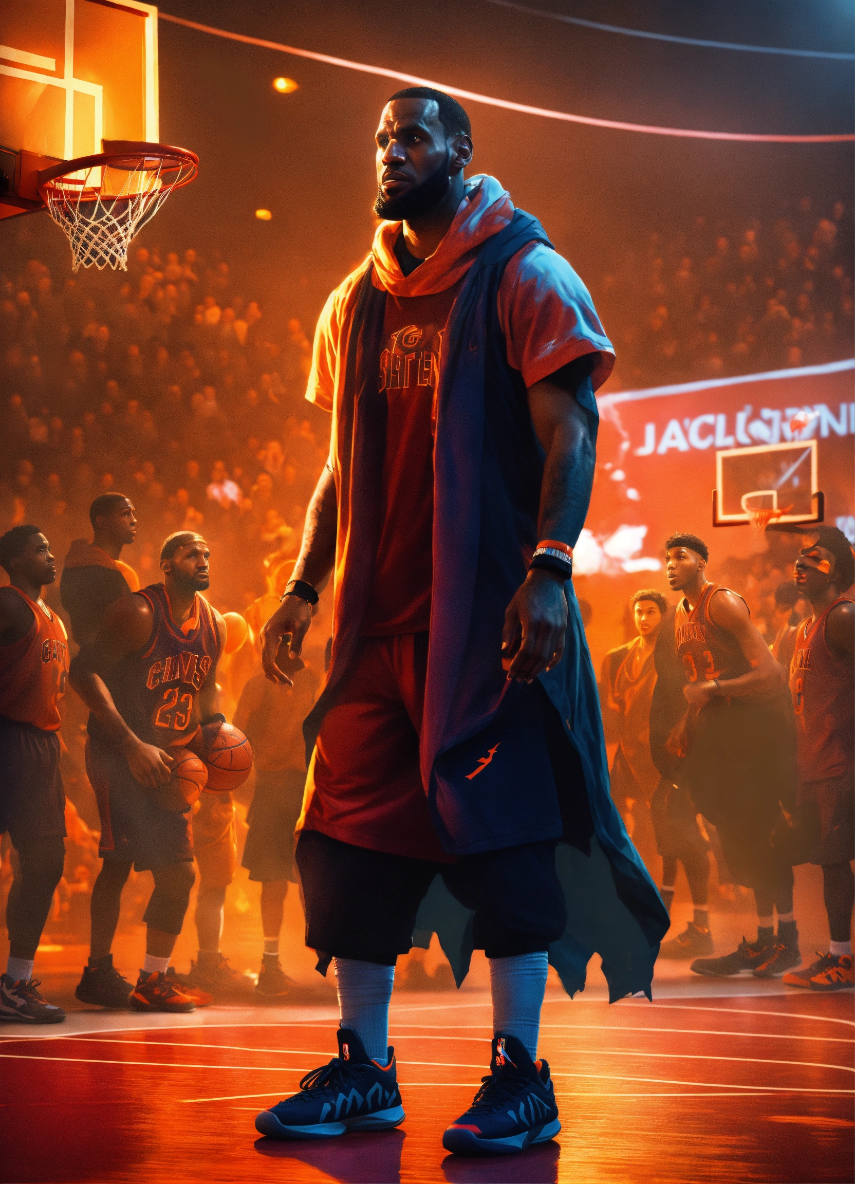 Lexica - LeBron James steps onto the eerie wearing streetwear ...