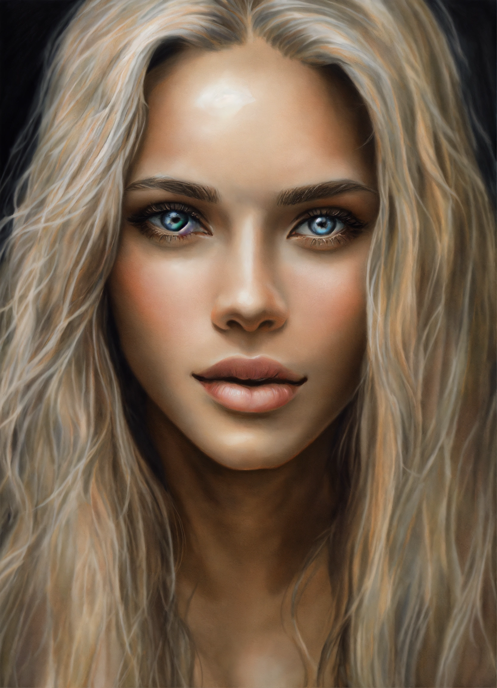 Lexica - Realistic colored pencil drawing of portrait of a beautiful ...